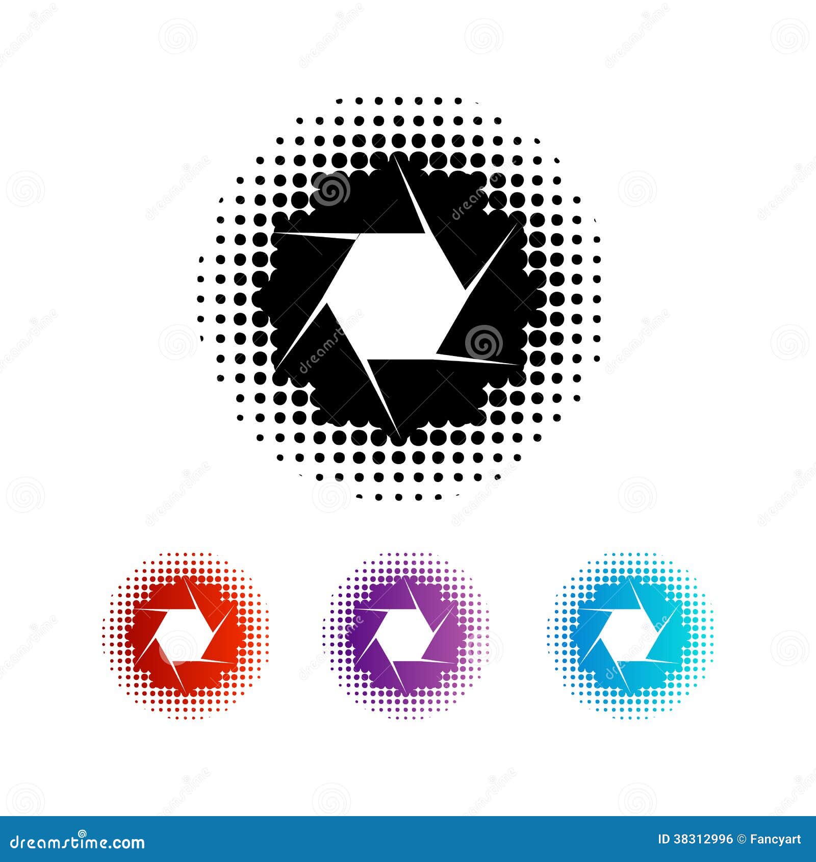 Set of Photography Aperture Logos Stock Vector - Illustration of ...
