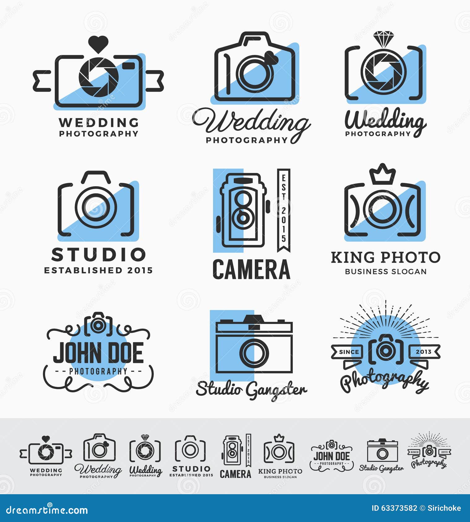 Set of Photography and Camera Service Logo Stock Vector - Illustration ...