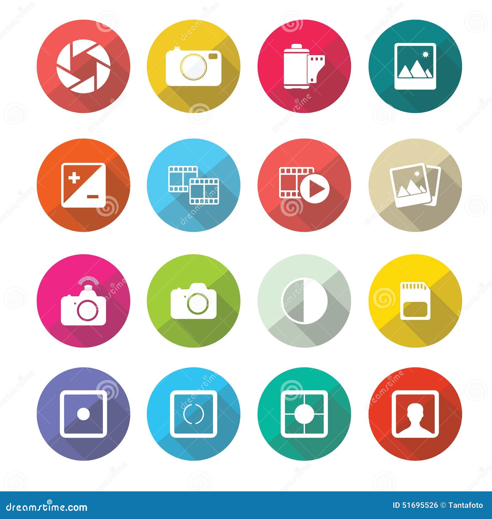 Set of Photography Icons in Flat Design Set 1 Stock Vector ...