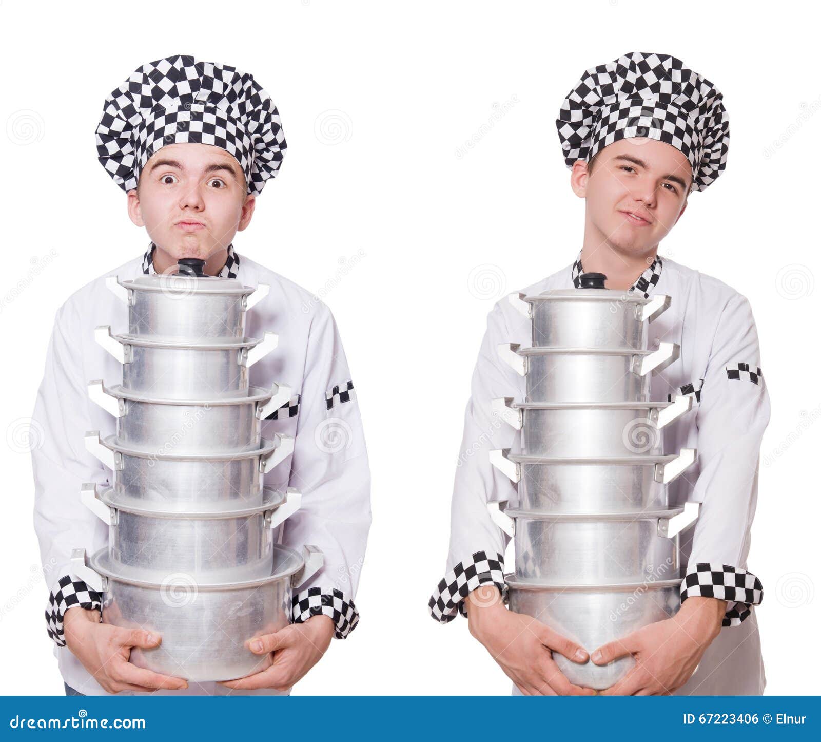 The Set of Photos with Funny Cook Stock Photo - Image of diet, male ...