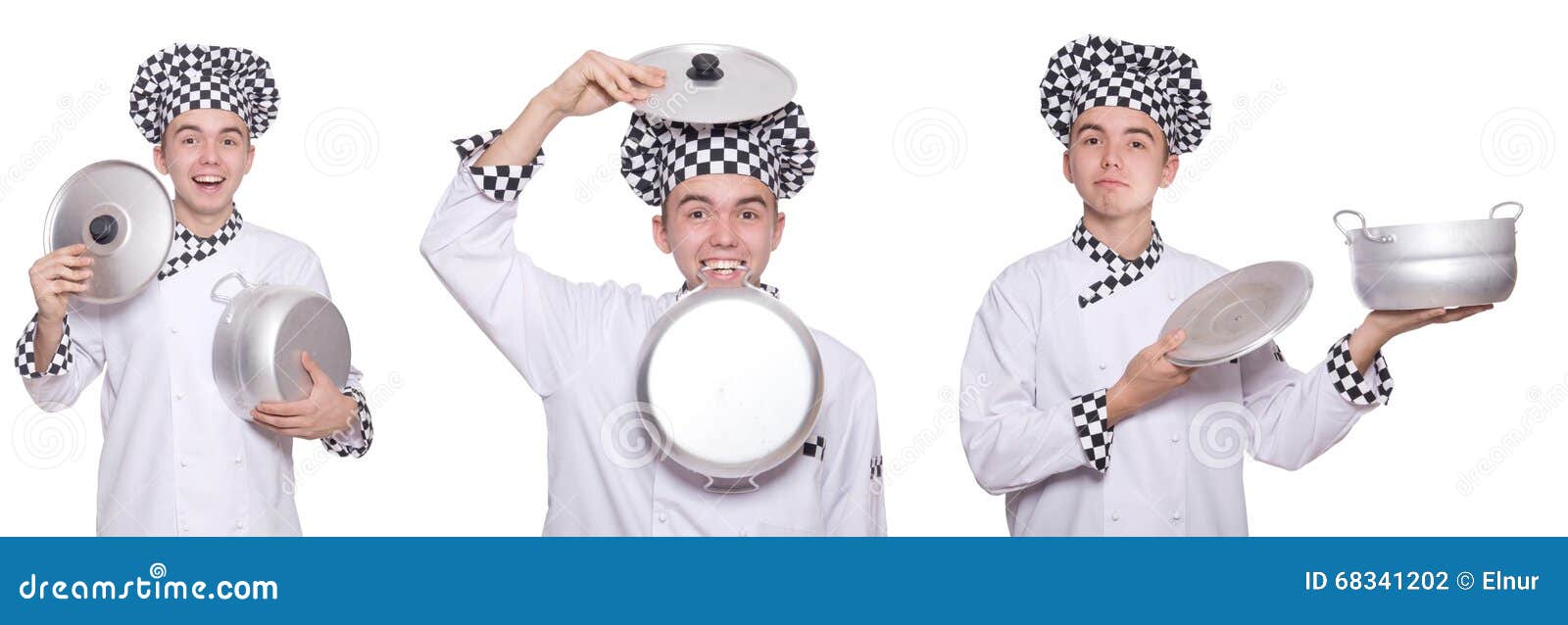 The Set of Photos with Funny Cook Stock Photo - Image of diet, ladle ...
