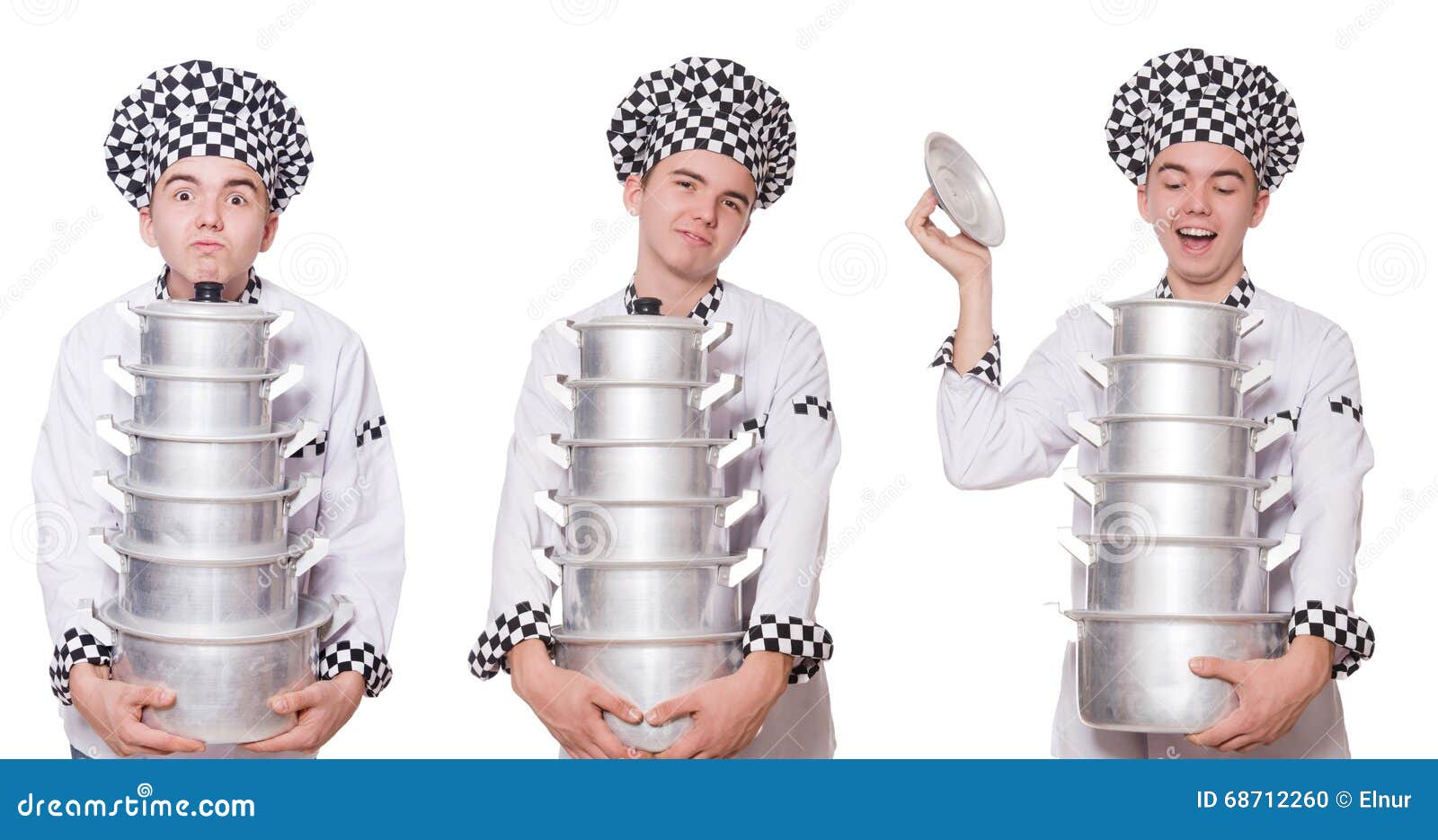 The Set of Photos with Funny Cook Stock Photo - Image of diet, food ...