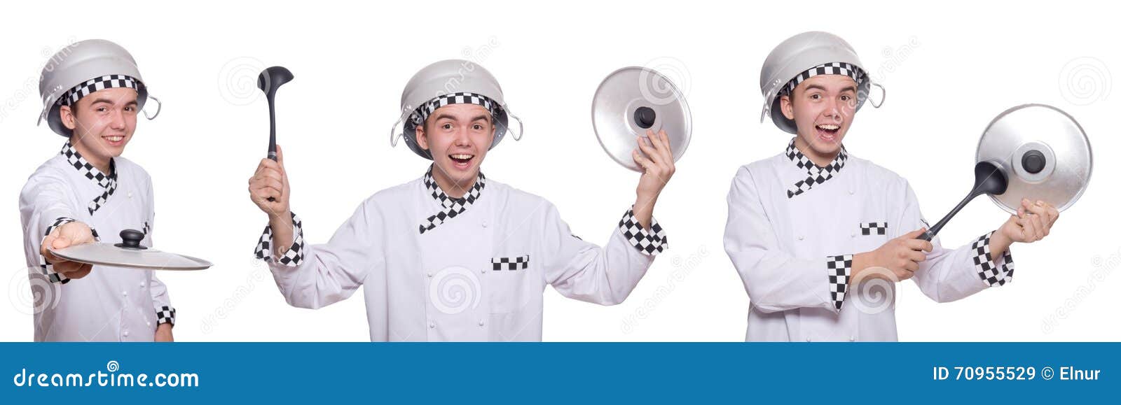 Set of Photos with Funny Cook Stock Image - Image of humorous, nerd ...