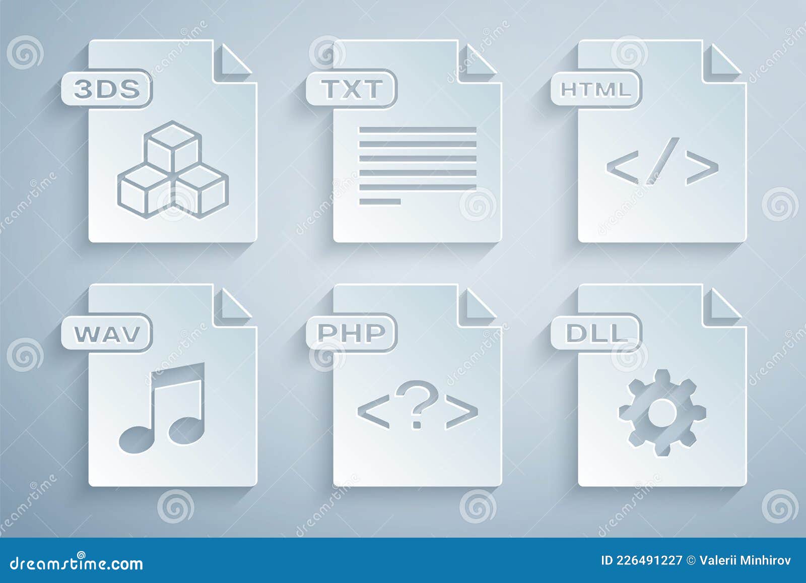 Set PHP File Document, HTML, WAV, DLL, TXT and 3DS Icon. Vector Stock ... Set PHP File Document, HTML, WAV, DLL, TXT and 3DS Icon. Vector Stock ...