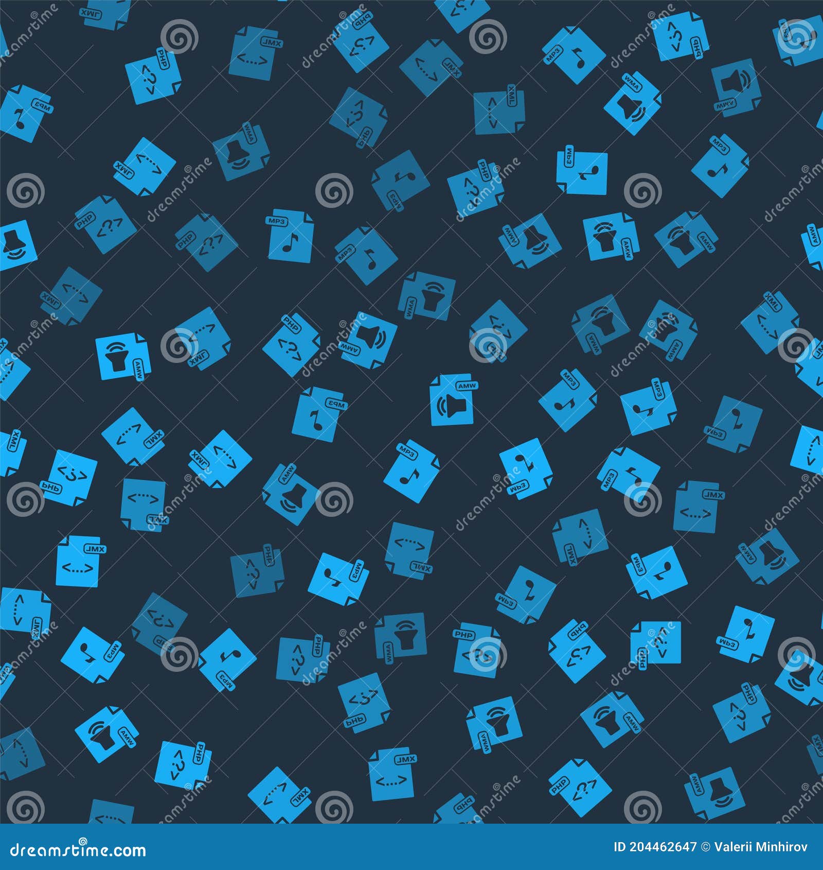 Set PHP File Document, MP3, WMA and XML on Seamless Pattern. Vector ... Set PHP File Document, MP3, WMA and XML on Seamless Pattern. Vector ...