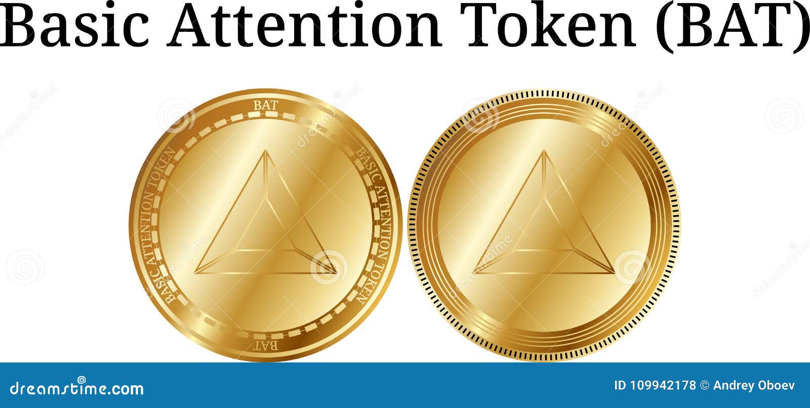 Set of Physical Golden Coin Basic Attention Token BAT, Digital ...