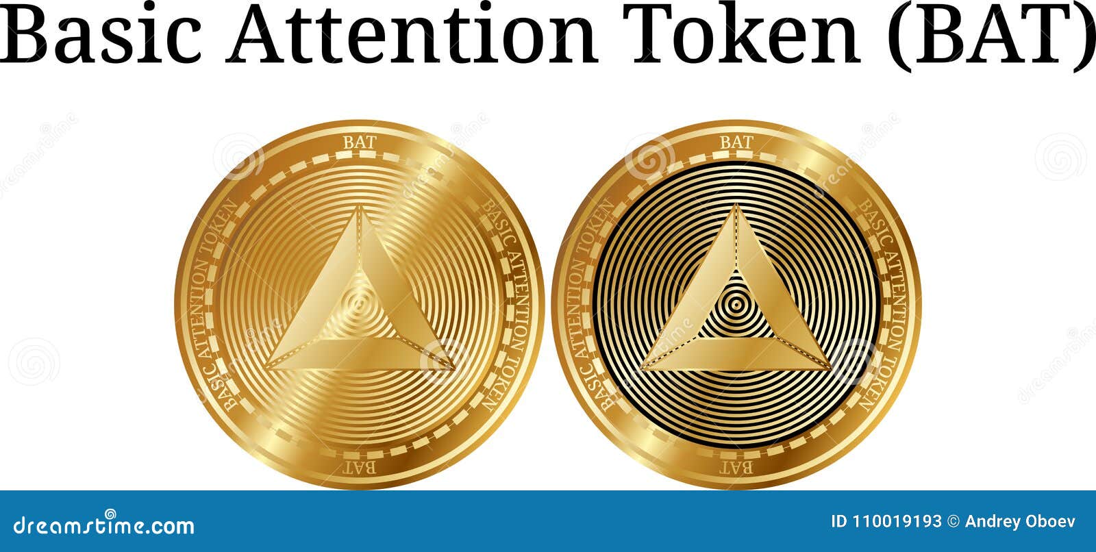 Set of Physical Golden Coin Basic Attention Token BAT, Digital ...