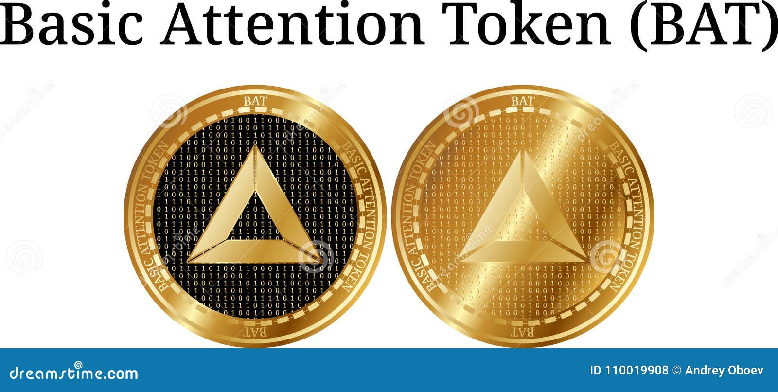 Set of Physical Golden Coin Basic Attention Token BAT, Digital ...
