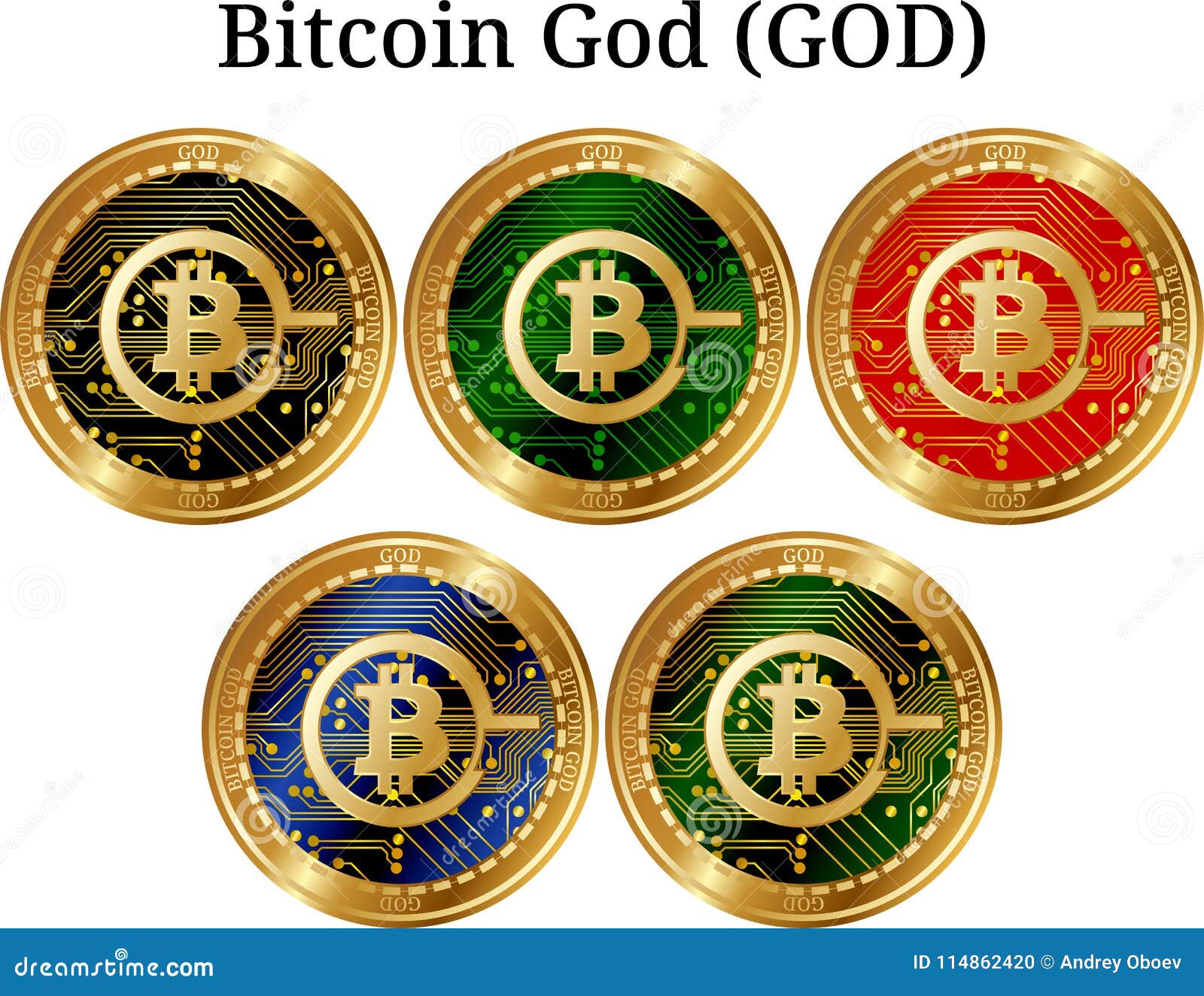Set Of Physical Golden Coin Bitcoin God GOD Stock Vector - Illustration ... Set Of Physical Golden Coin Bitcoin God GOD Stock Vector - Illustration ...
