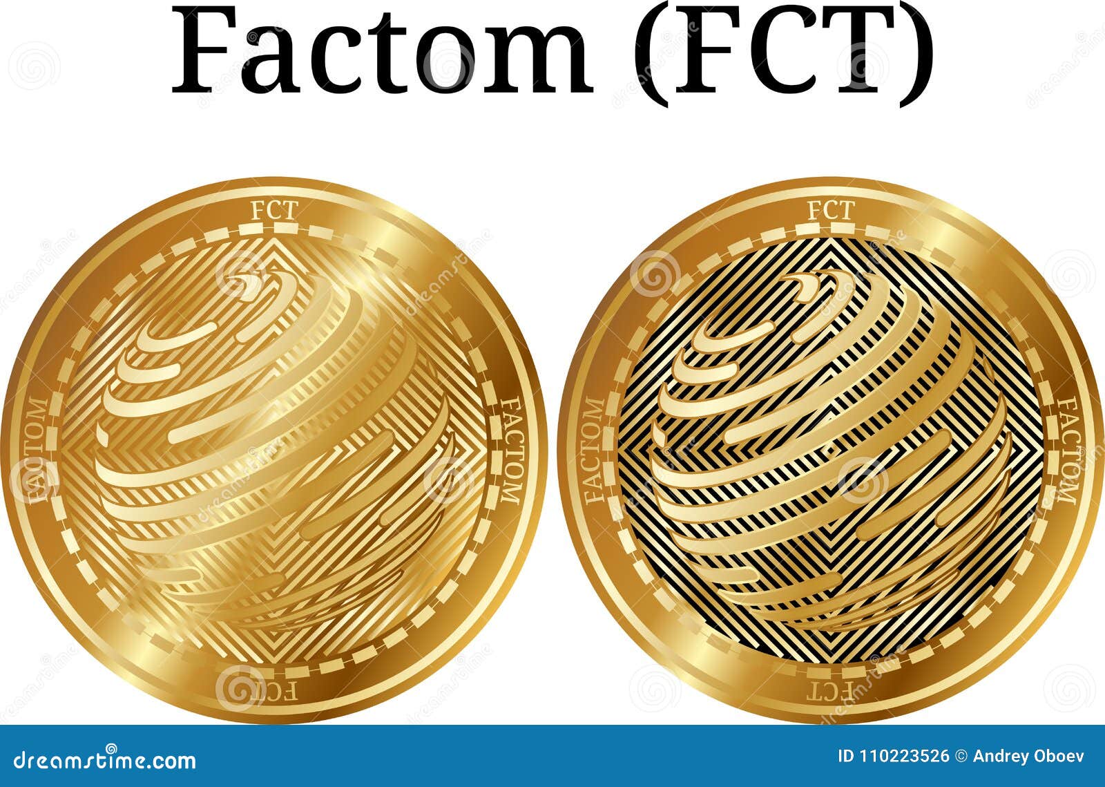 Set of Physical Golden Coin Factom FCT Stock Vector - Illustration of ... Set of Physical Golden Coin Factom FCT Stock Vector - Illustration of ...