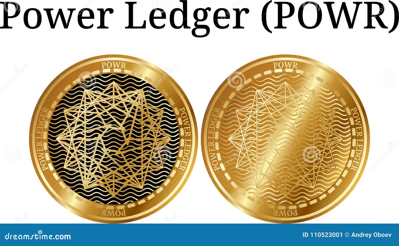 Set of Physical Golden Coin Power Ledger (POWR) Stock Illustration ... Set of Physical Golden Coin Power Ledger (POWR) Stock Illustration ...