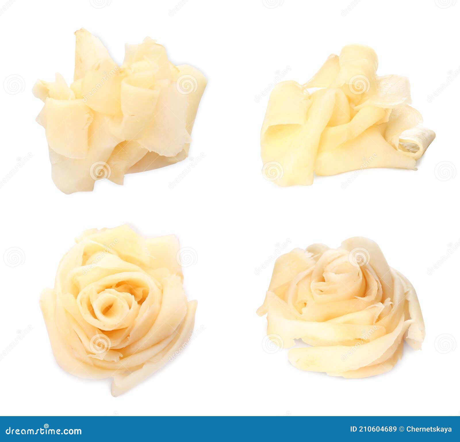 Set with Pickled Ginger on White Background Stock Image - Image of ...