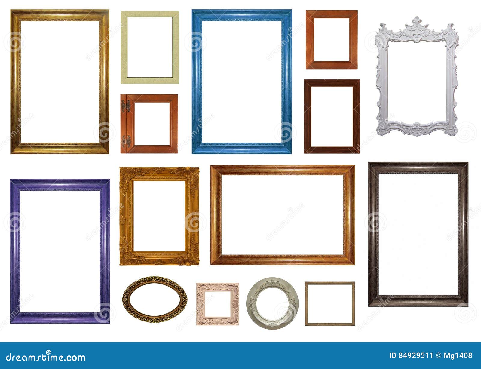 Set of picture frames stock image. Image of square, empty - 84929511