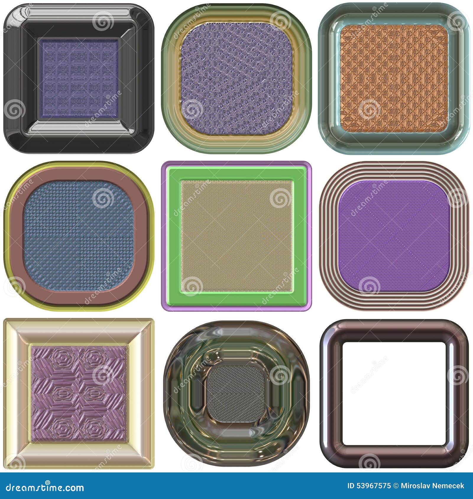 Set of picture frames stock illustration. Illustration of deco - 53967575