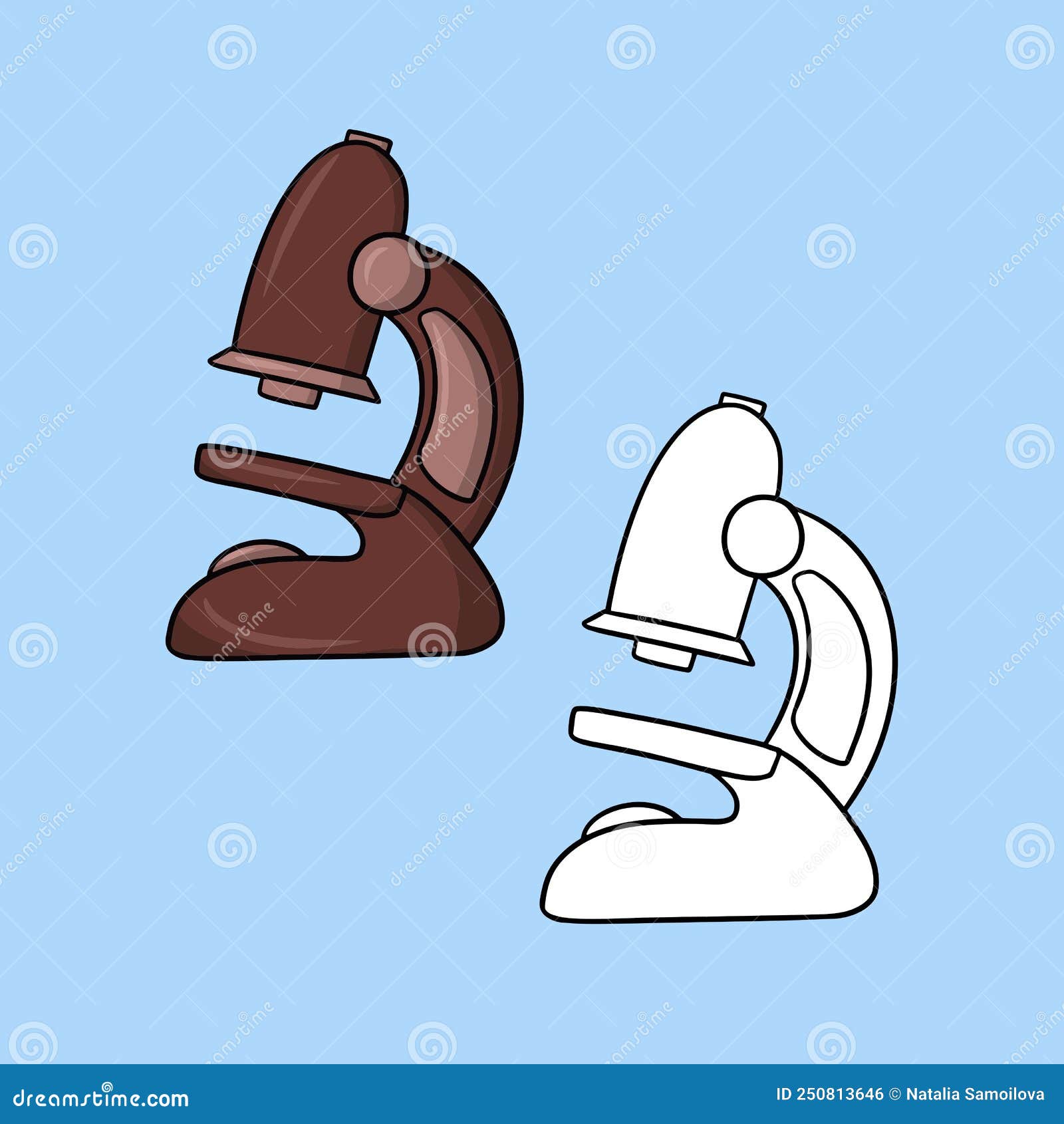 A Set of Pictures, an Electron Microscope for Research, a Vector ...