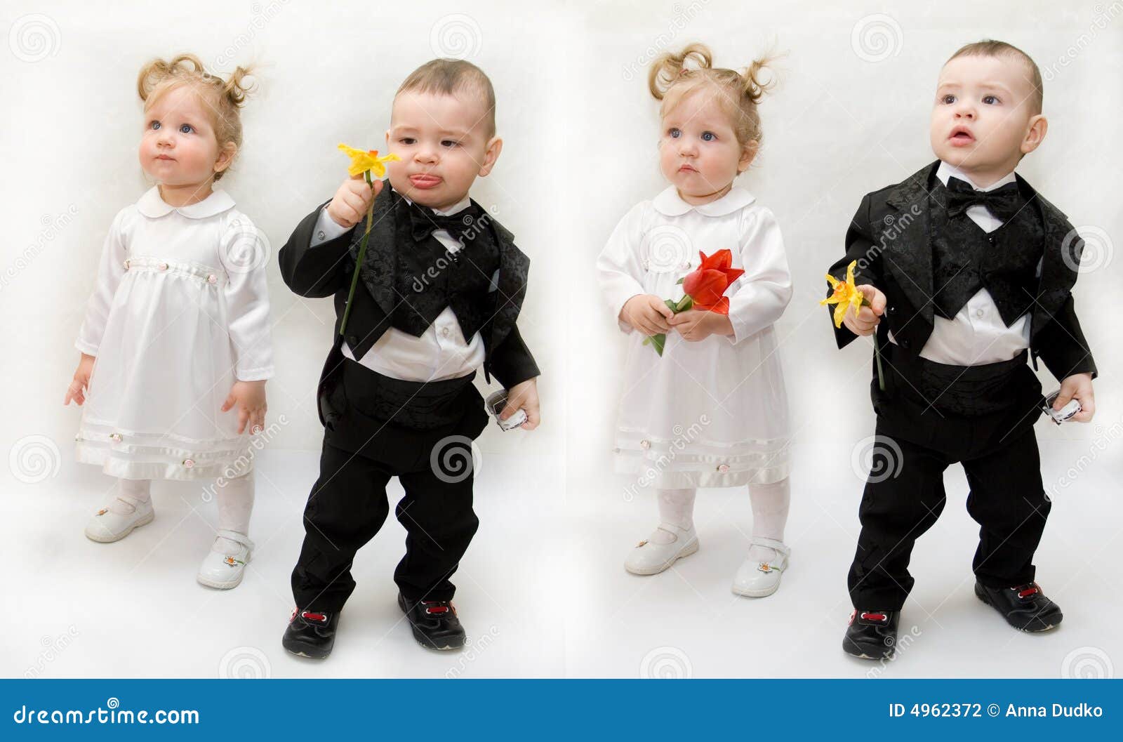 Set of Pictures Little Cute Couple Stock Photo - Image of attractive ...
