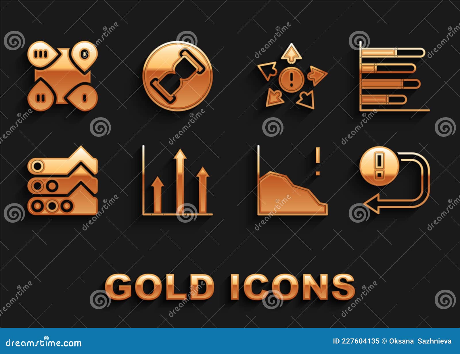 Set Pie Chart Infographic, Arrow, Financial Growth Decrease, Graph, Chart, Diagram, Many Ways ...