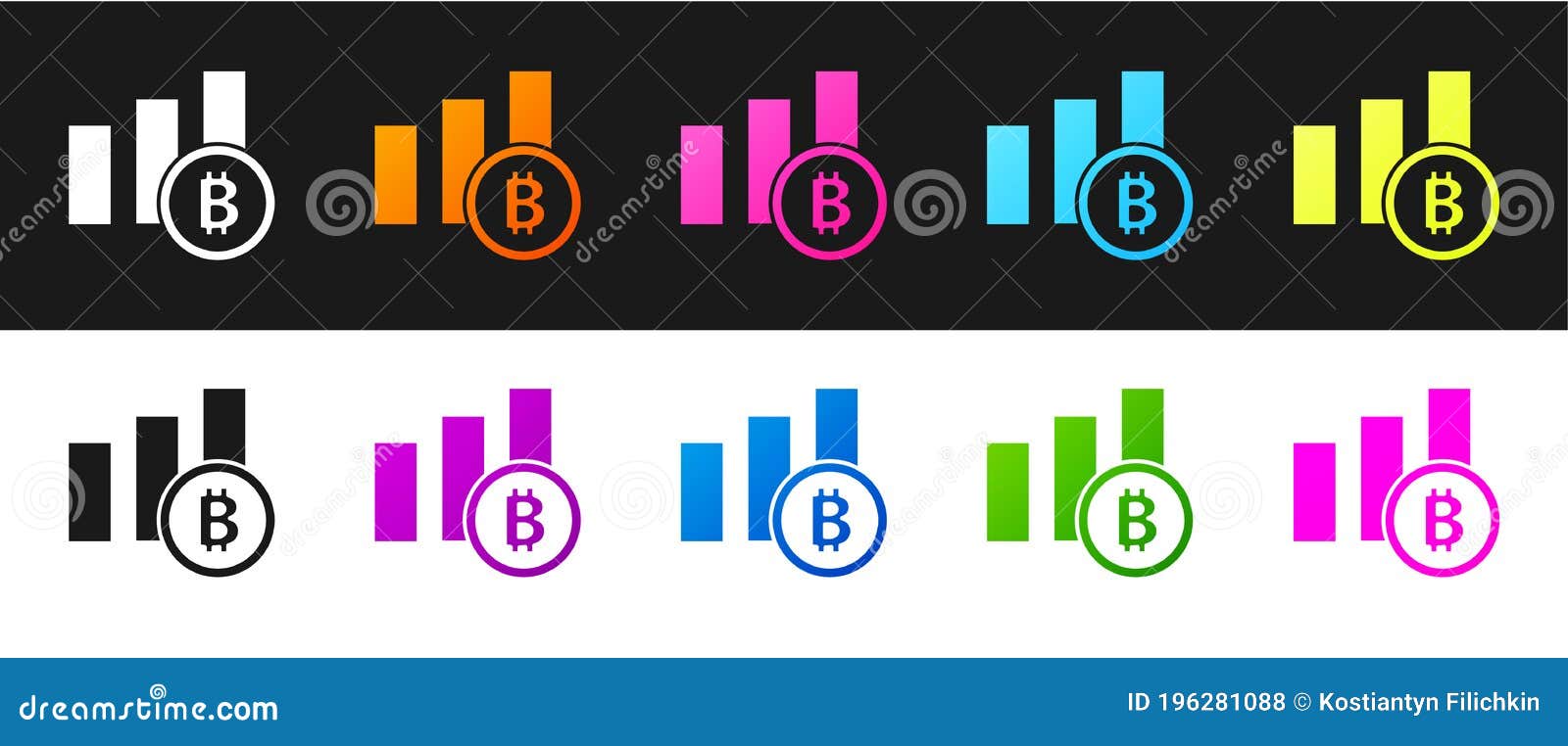Infographic Bitcoin Timeline Diagram With Market Phases. Cartoon Vector ...