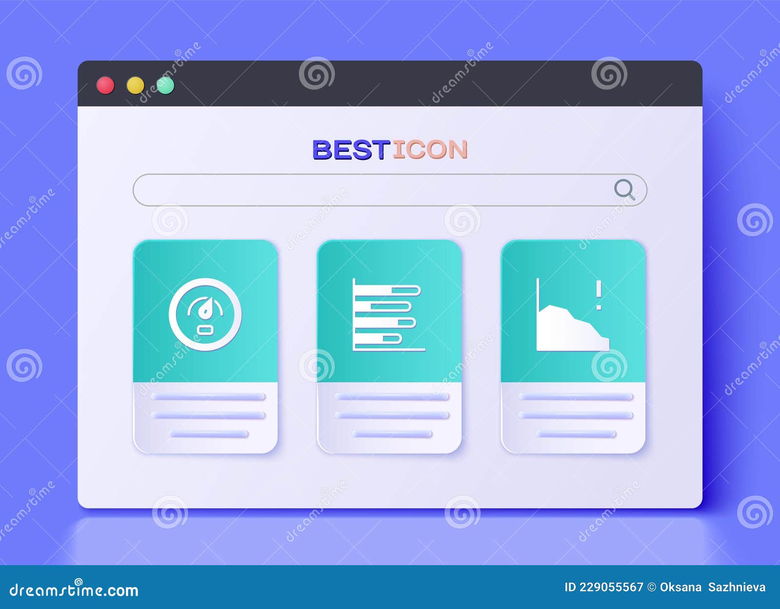 Set Pie Chart Infographic, Digital Speed Meter and Financial Growth Decrease Icon. Vector Stock ...