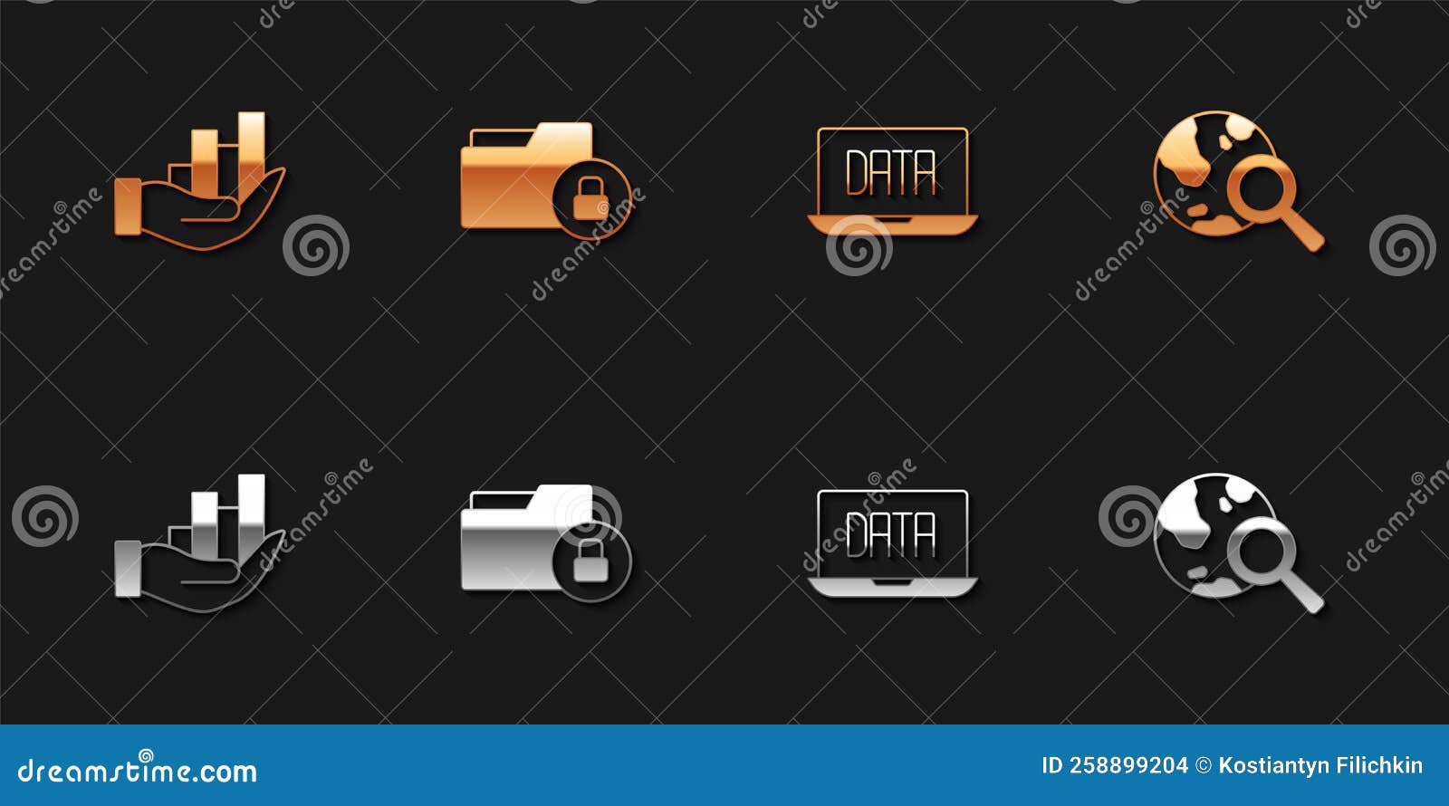 Set Pie Chart Infographic, Folder and Lock, Data Analysis and Search ... Set Pie Chart Infographic, Folder and Lock, Data Analysis and Search ...