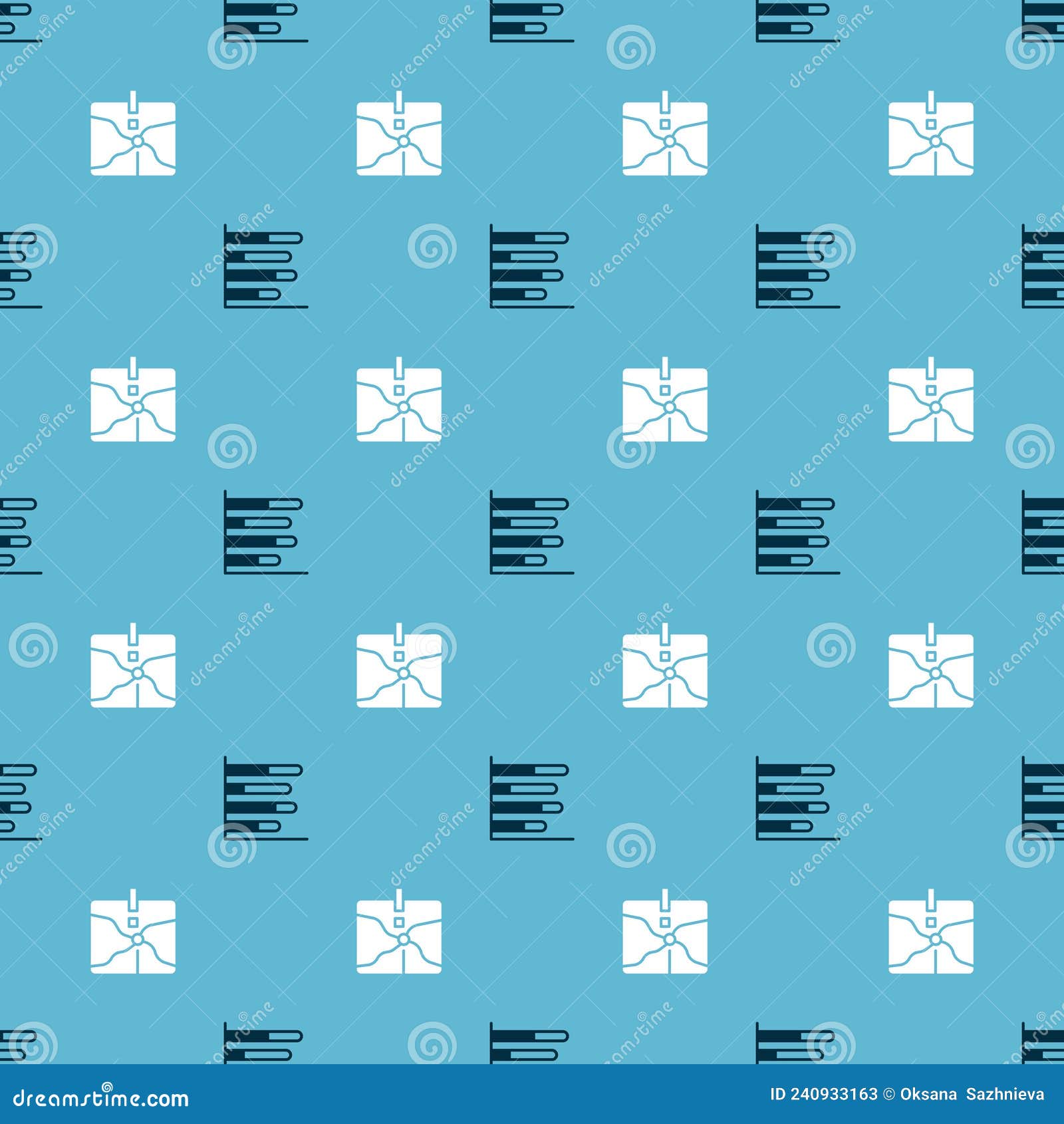 Set Pie Chart Infographic and Intersection Point on Seamless Pattern ...