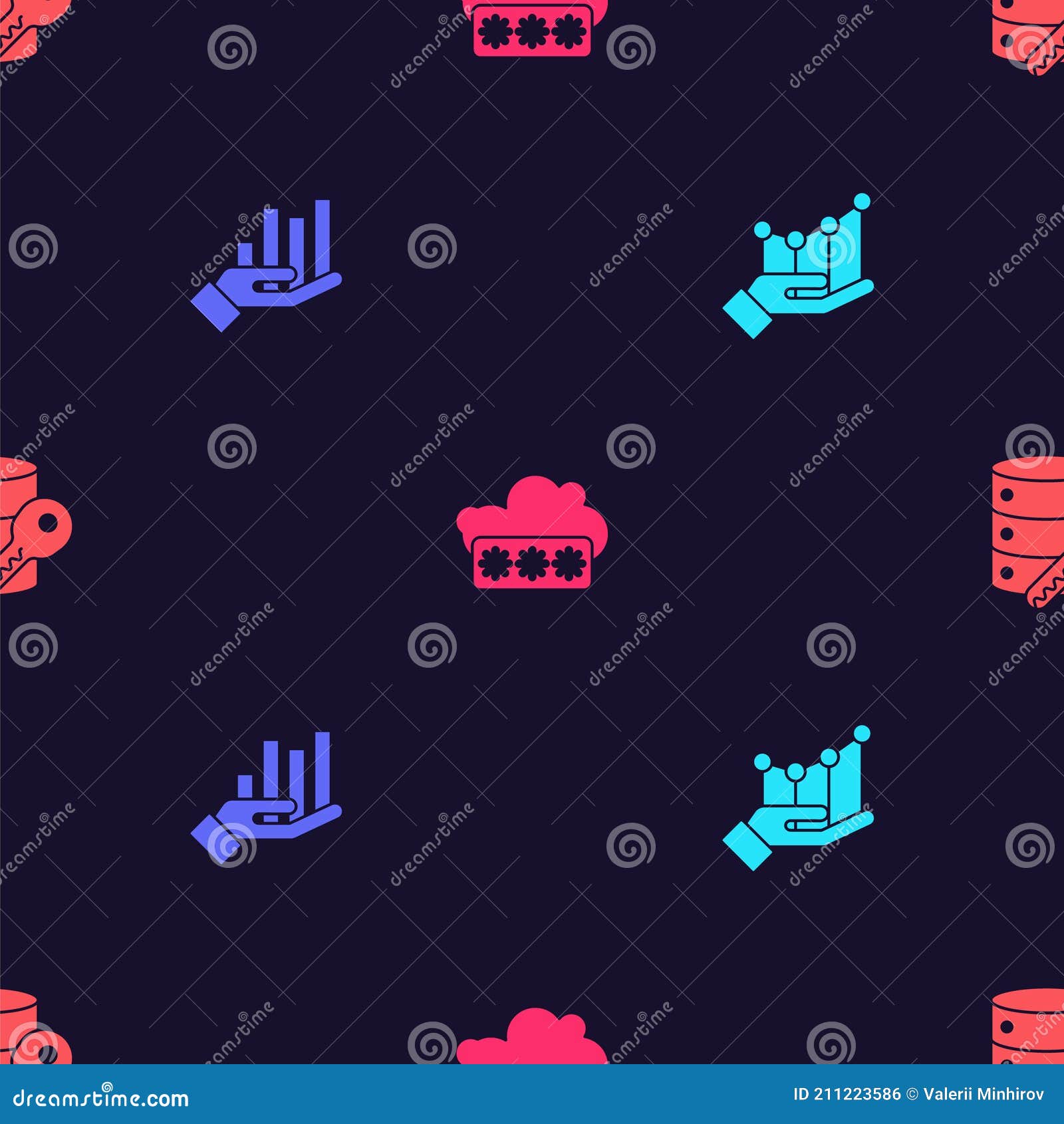 Set Pie Chart Infographic, , Password Protection and Server Security ...