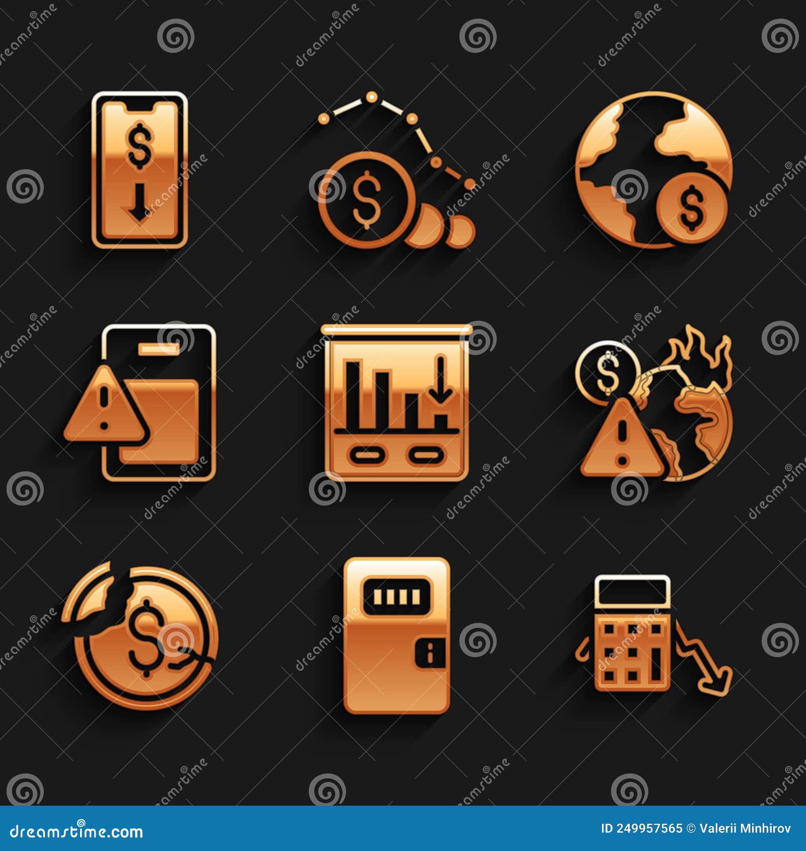 Set Pie Chart Infographic, Prison Cell Door, Calculation of Expenses, Global Economic Crisis ...