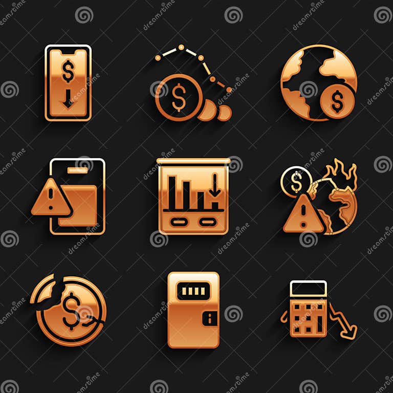 Set Pie Chart Infographic, Prison Cell Door, Calculation of Expenses, Global Economic Crisis ...
