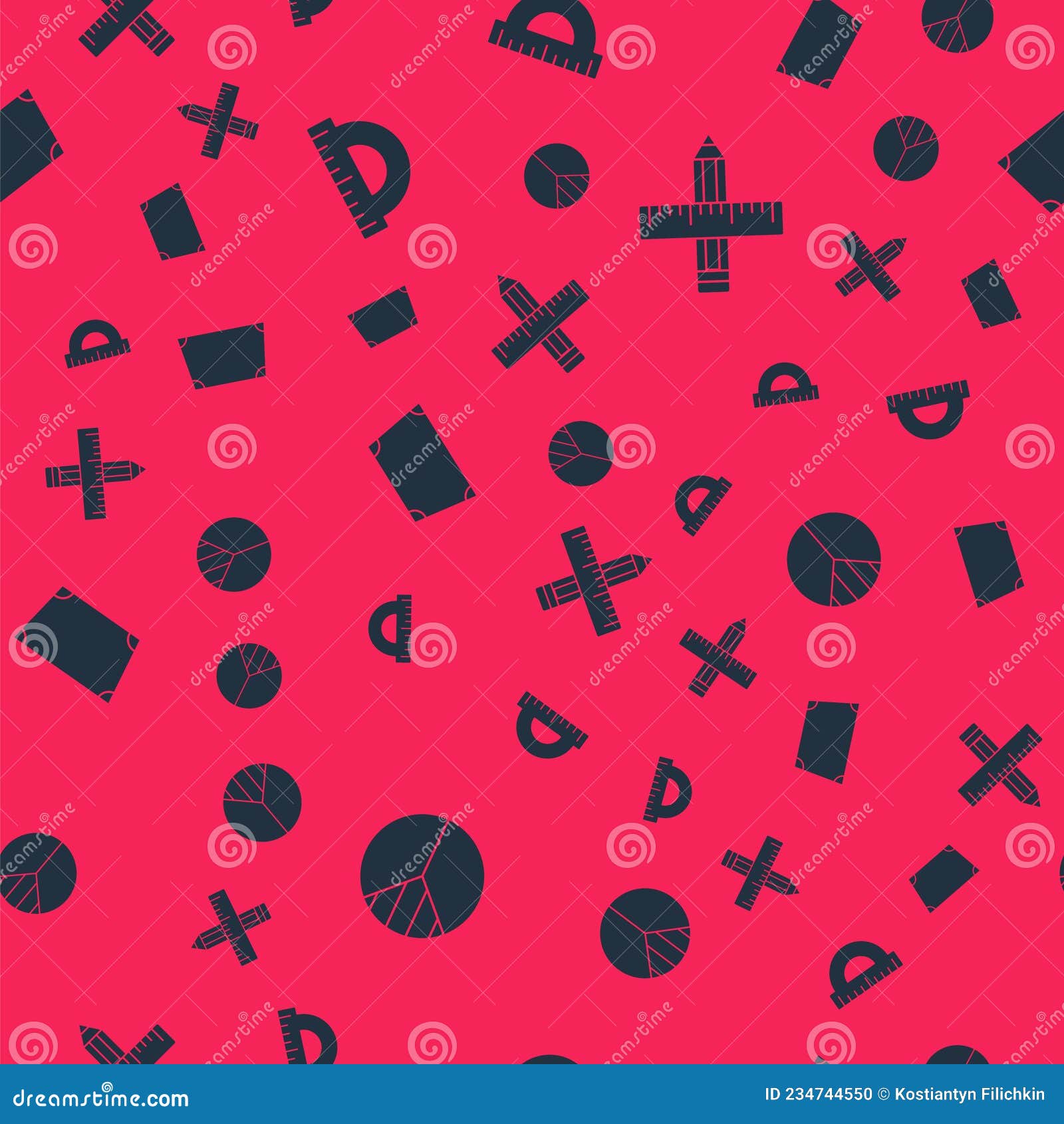 Set Pie Chart Infographic, Protractor, Acute Trapezoid Shape and ...