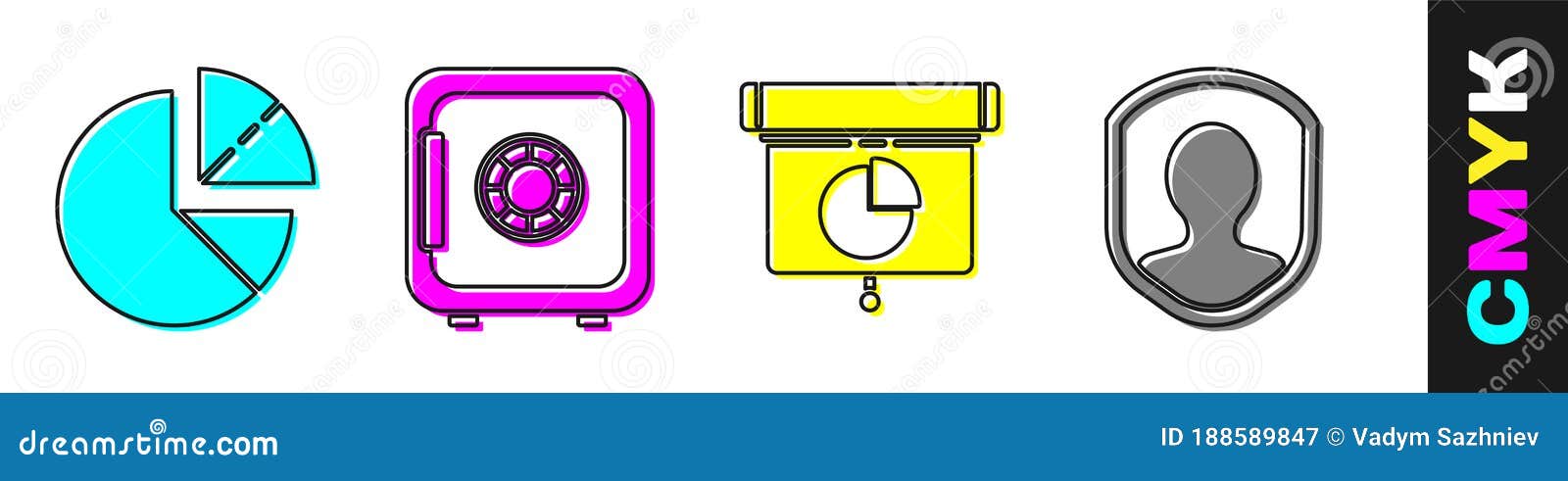 Set Pie Chart Infographic, Safe, Graph, Chart, Diagram, Infographic and ...