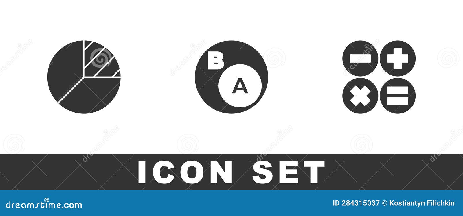 Set Pie Chart Infographic, Subsets, Math, is Subset of B and Calculator ...