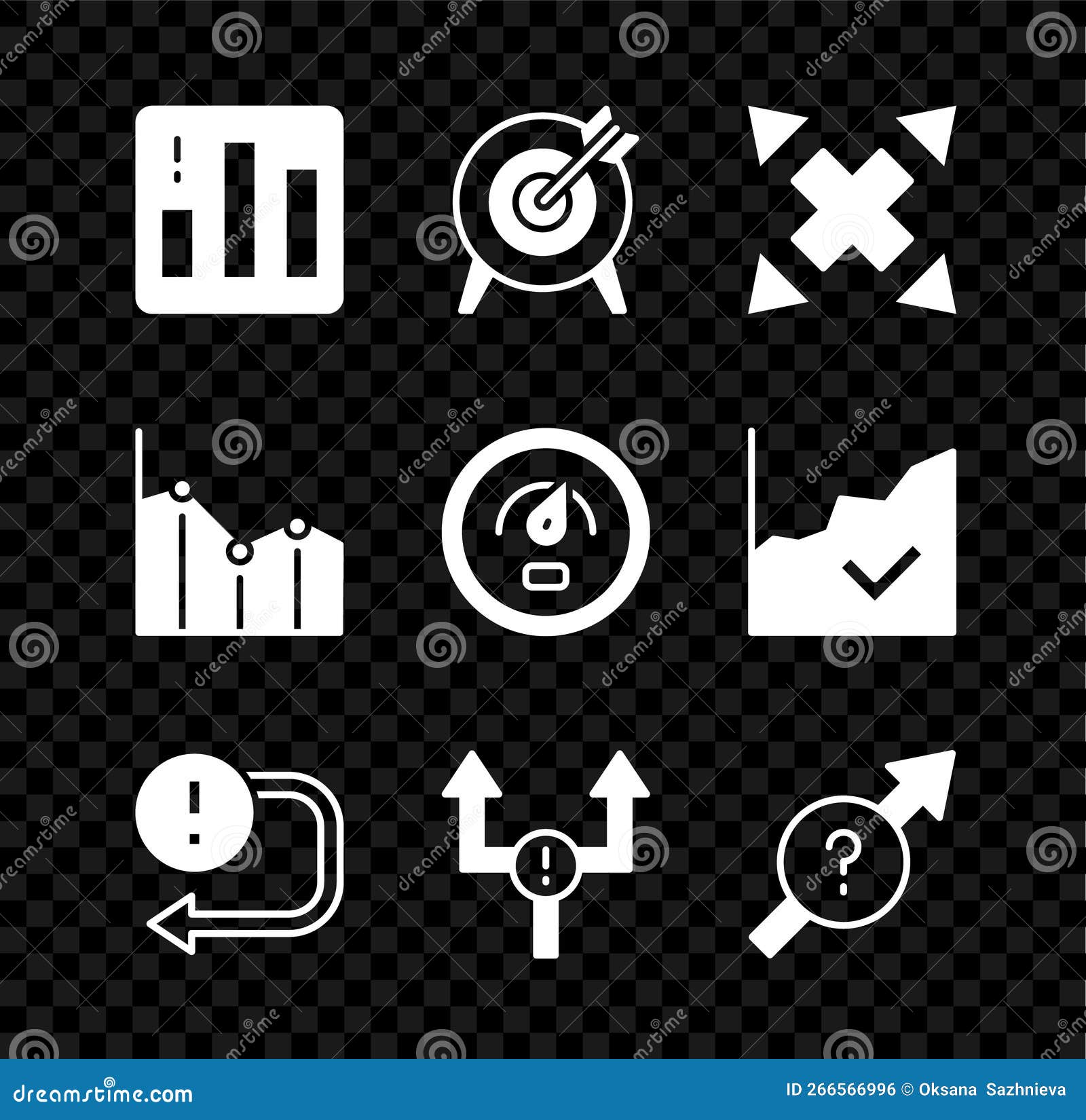 Set Pie Chart Infographic, Target, Many Ways Directional Arrow, Arrow, and Digital Speed Meter ...