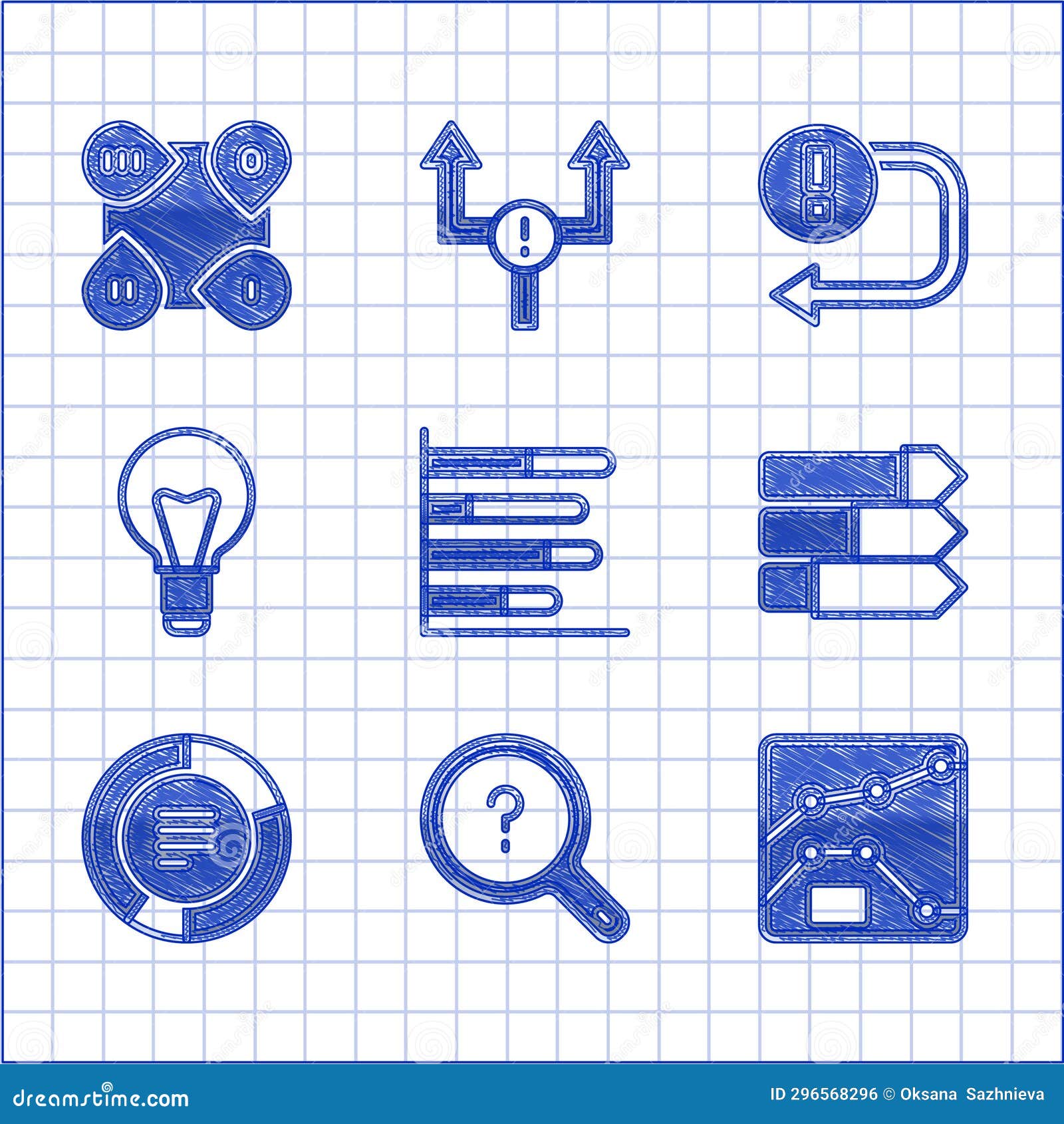 Set Pie Chart Infographic, Unknown Search, Graph, Chart, Diagram, Light ...