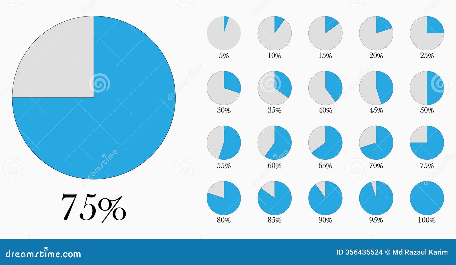 20 Set Pie Chart Percentage Graph Design, Infographic Vector 3d Pie ...