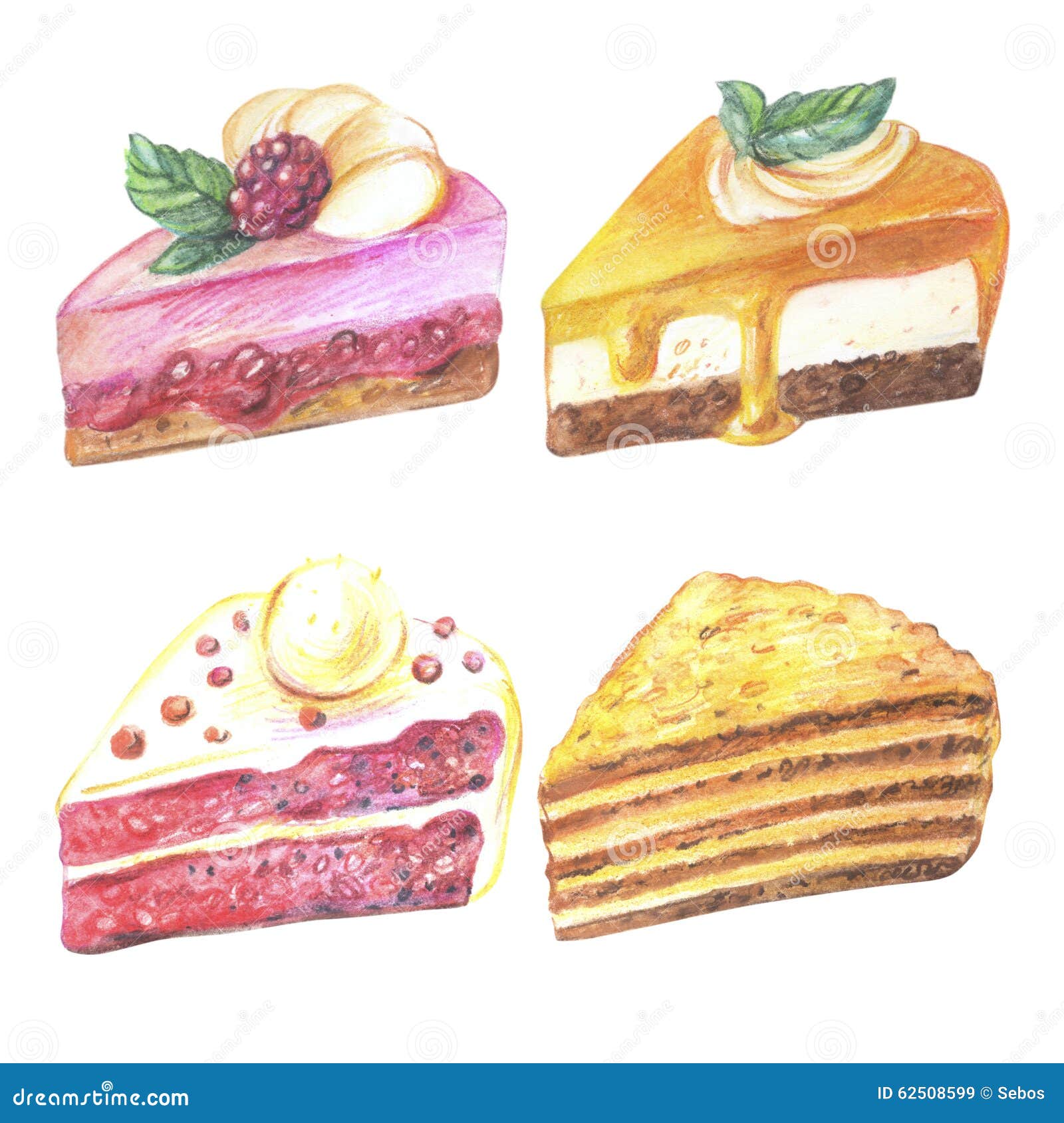 Cake Hand Drawn Vector Sketch Illustration Sweet Dessert ...