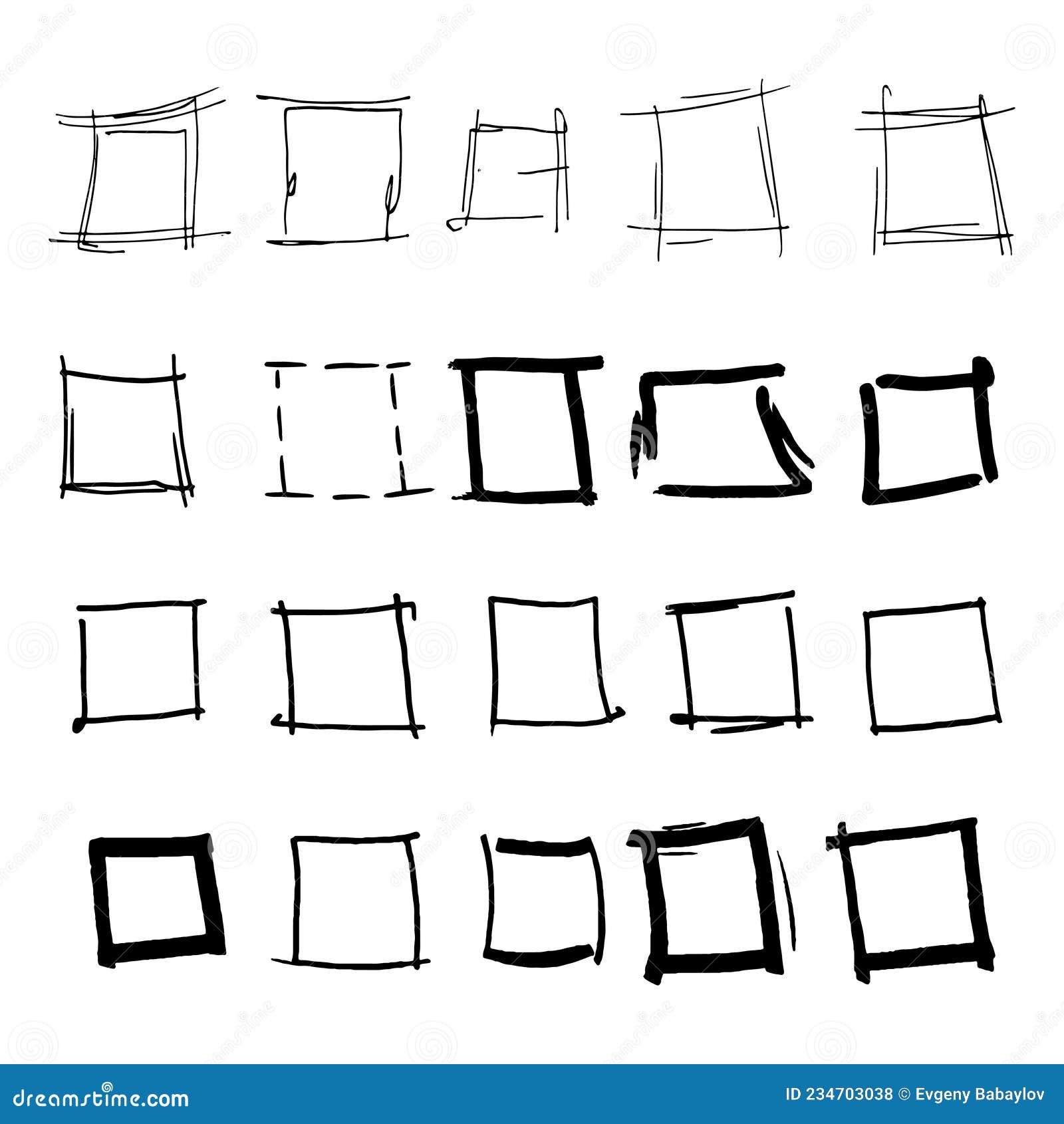 Set of 20 Pieces Different Squares - Vector Illustration Stock Vector ...