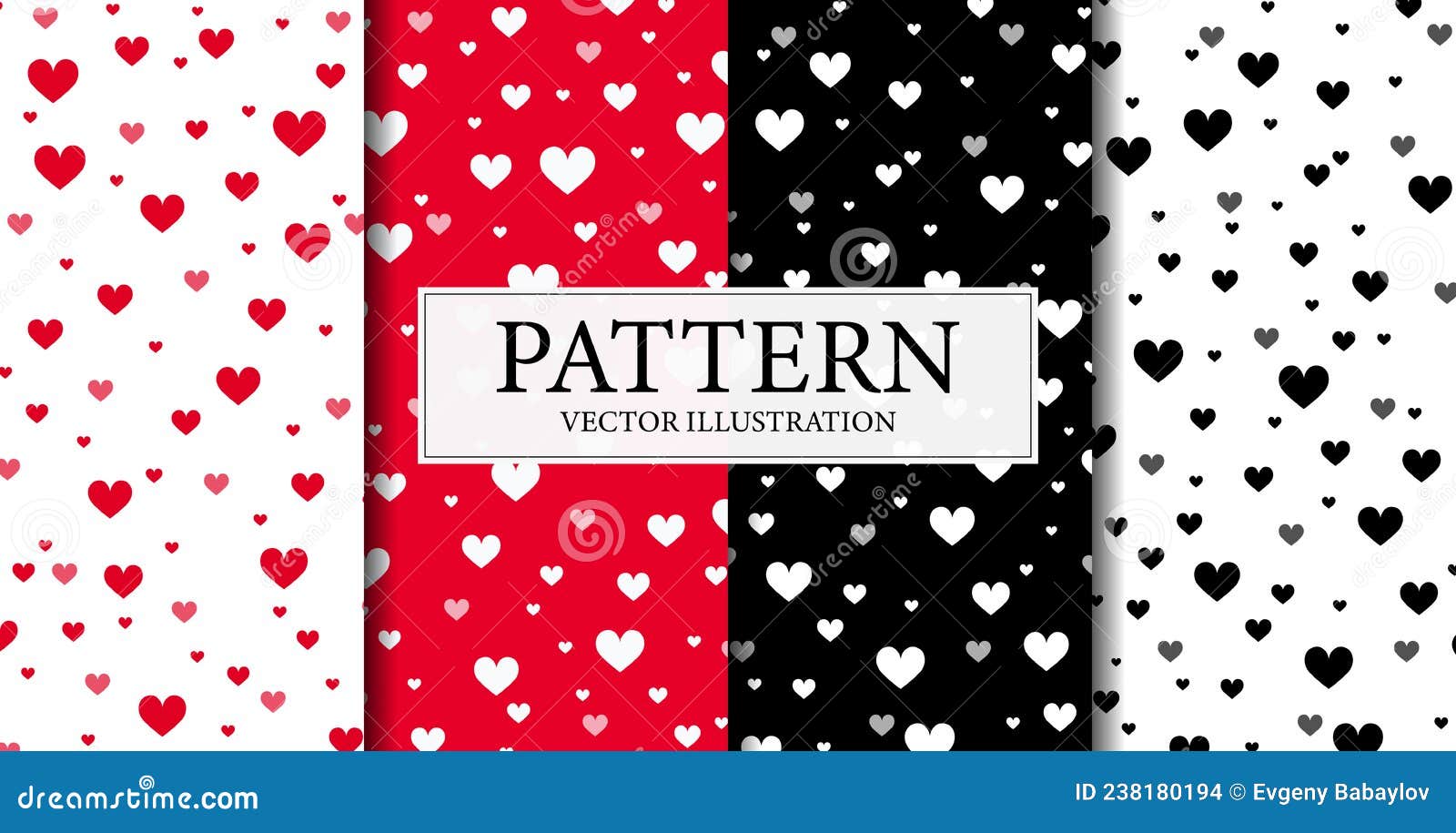 Set of 4 Pieces Holiday Patterns in Different Colors - Vector Stock ...