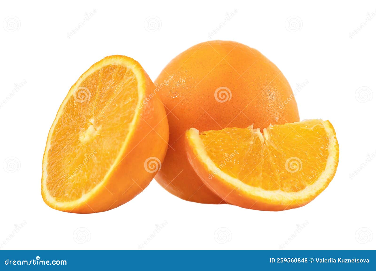 Set of Pieces of Juicy Oranges Isolated Stock Photo - Image of white ...