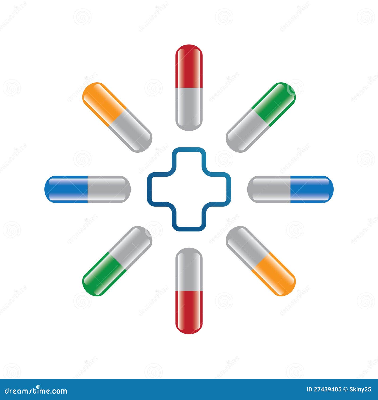 Set of pills whit cross . stock vector. Illustration of mental - 27439405