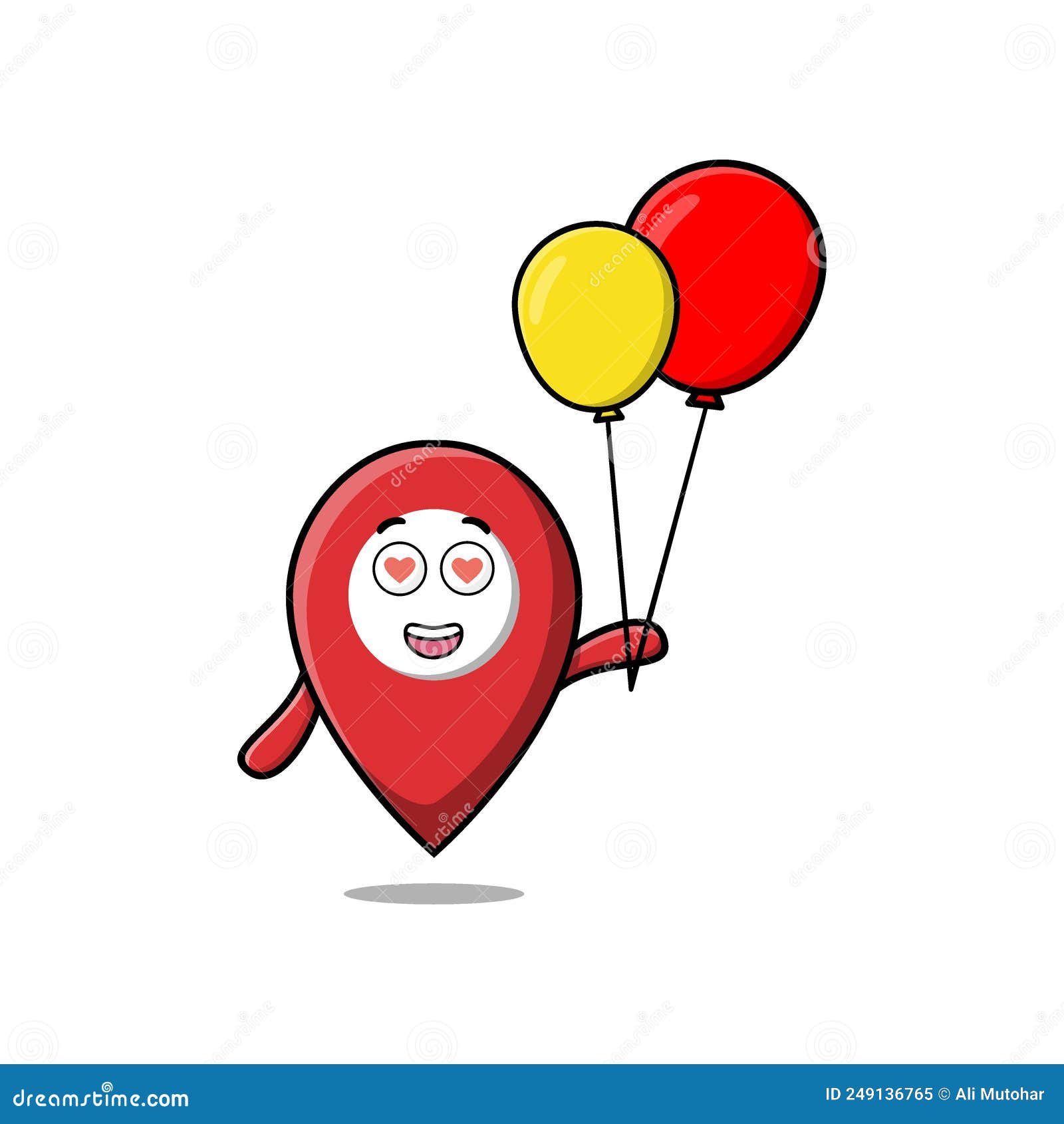 Set Pin Location Cartoon Different Expression Stock Vector ...