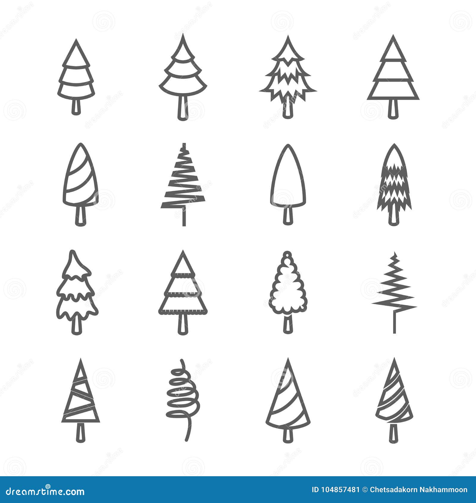 Set of pine tree icons stock vector. Illustration of ecology - 104857481 Set of pine tree icons stock vector. Illustration of ecology - 104857481