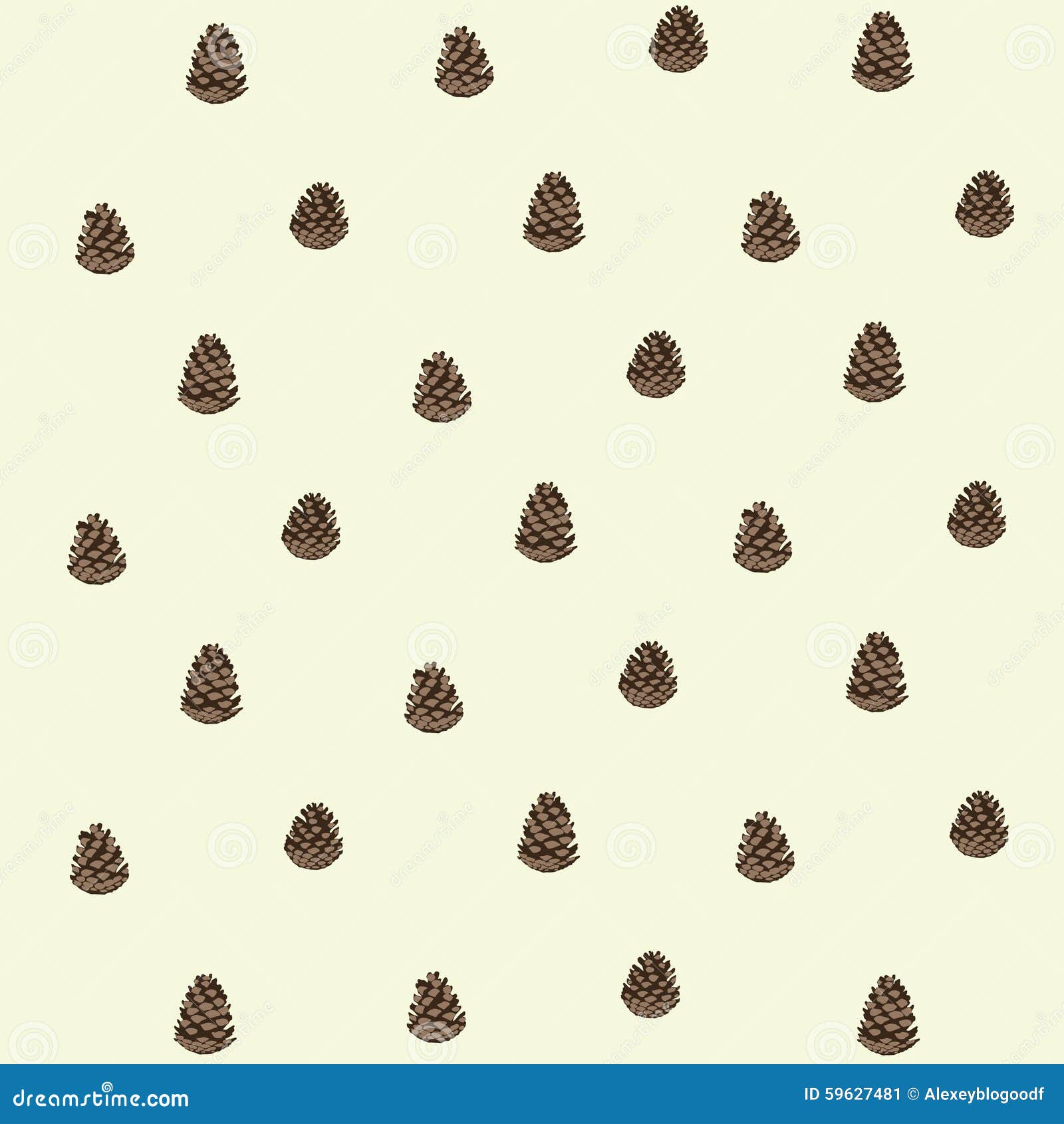 Set of pinecones in vector stock vector. Illustration of brown - 59627481