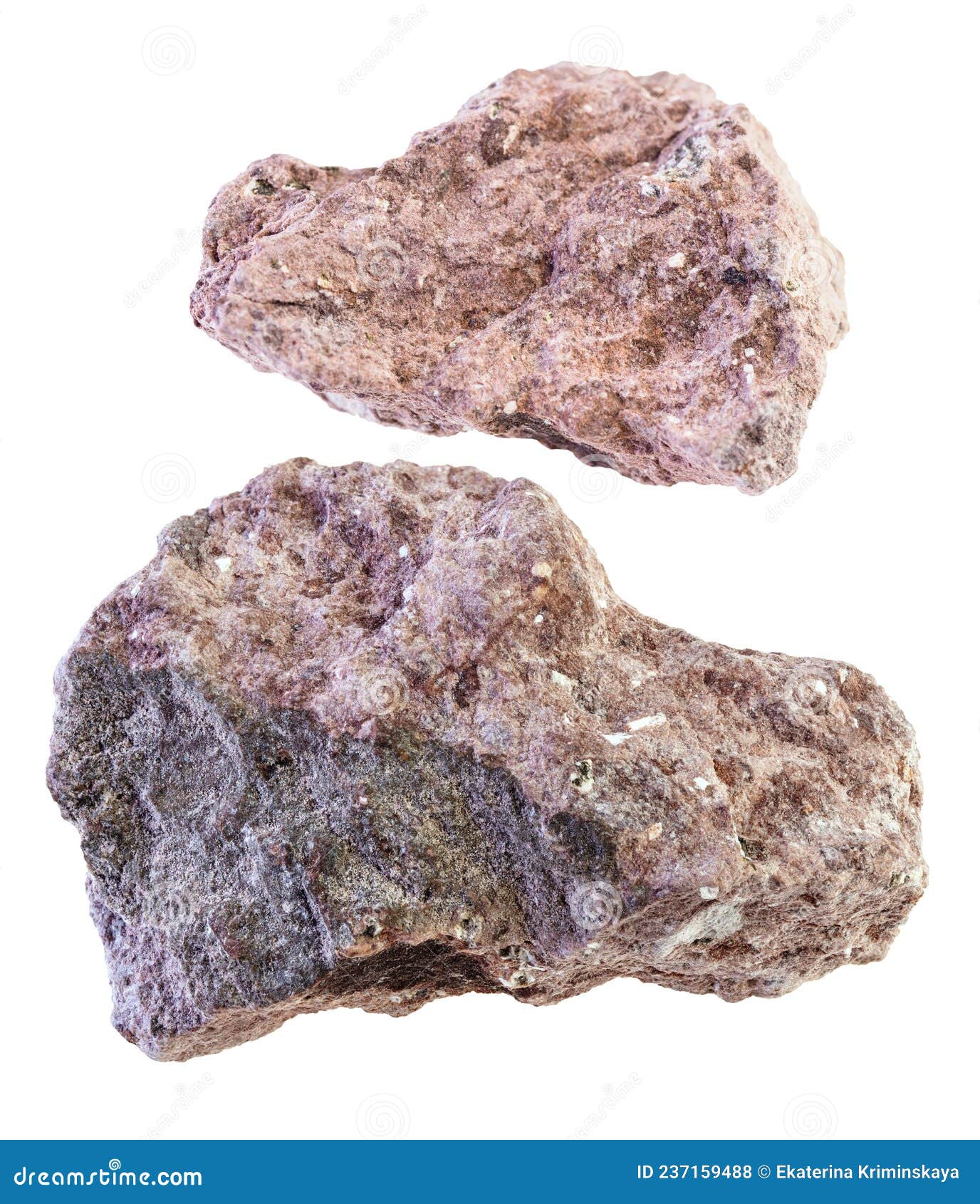 Set of Pink Ash Tuff Stones Cutout on White Stock Photo - Image of ...