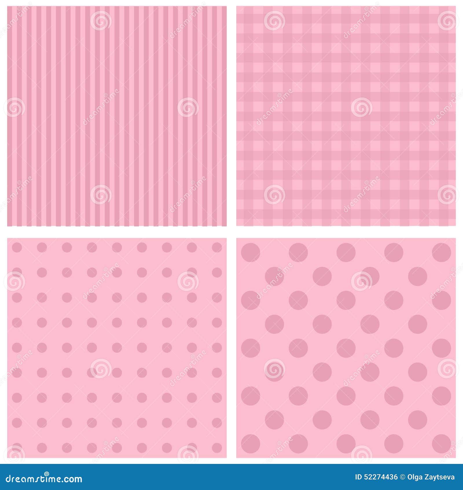 Set of Pink Background Patterns Pastel Tones. Stock Vector ...
