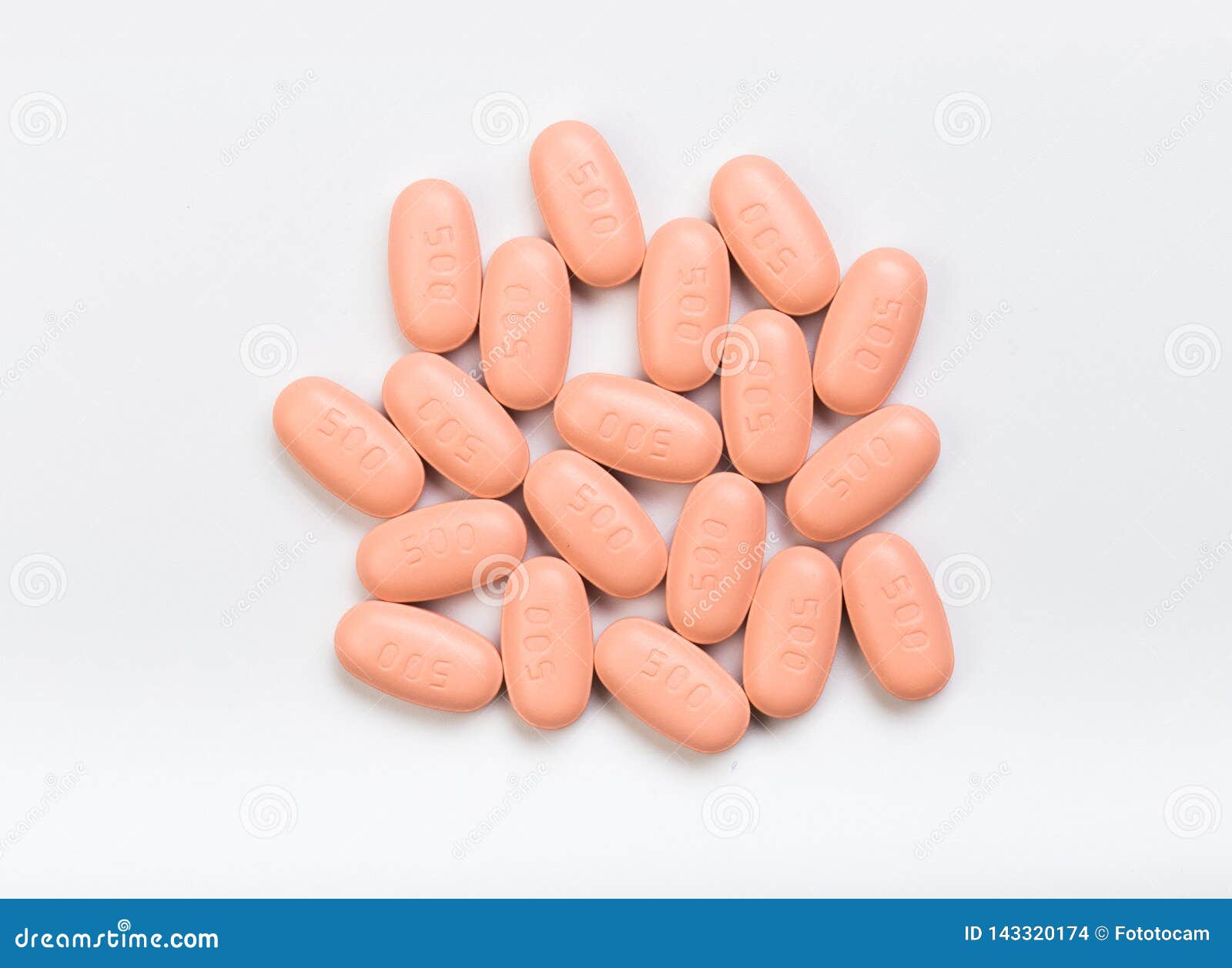 Set of Pink Tablets on a White Background Stock Photo - Image of heal ...