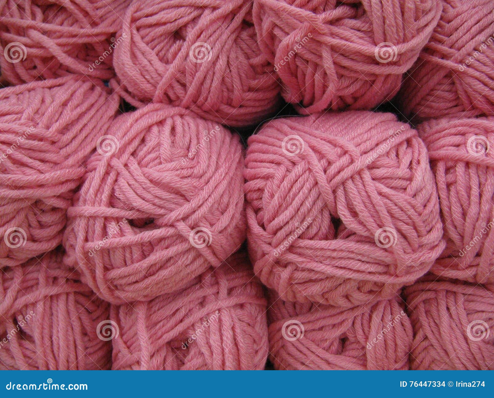 Set of Pink Wool Yarn Balls. Stock Photo - Image of rope, clew: 76447334