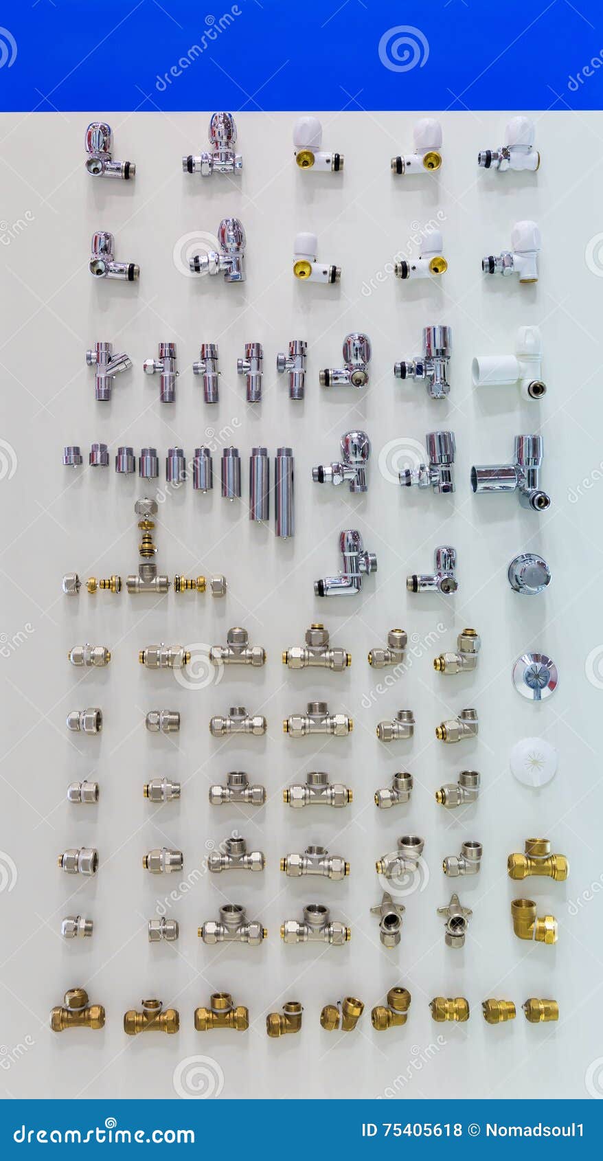 Set of Pipe Fittings and Fixturing Components Stock Photo - Image of ...