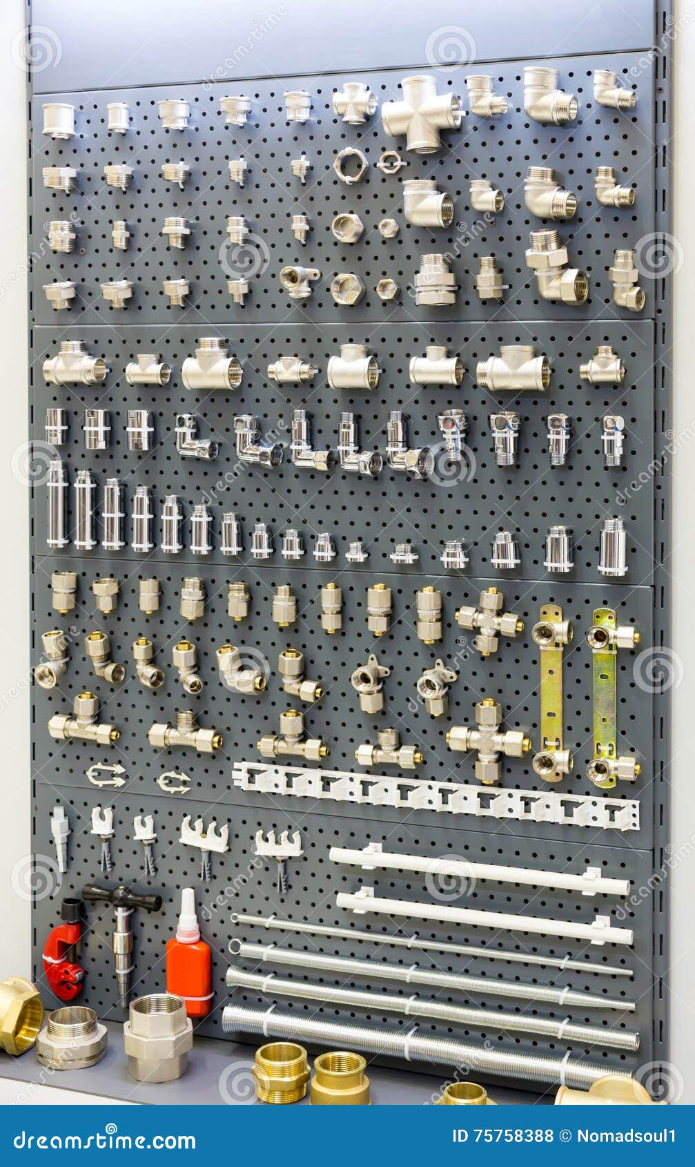 Set of Pipe Fittings and Fixturing Components Stock Photo - Image of ...