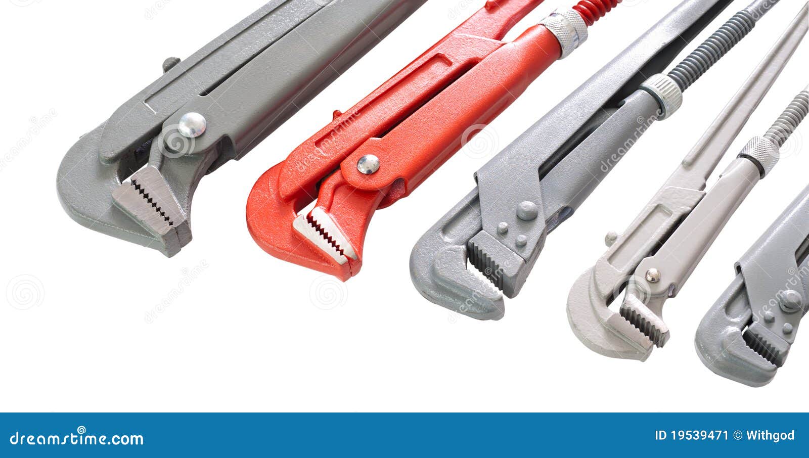 Set of Pipe Spanners, Isolated Stock Image - Image of handle, service ...