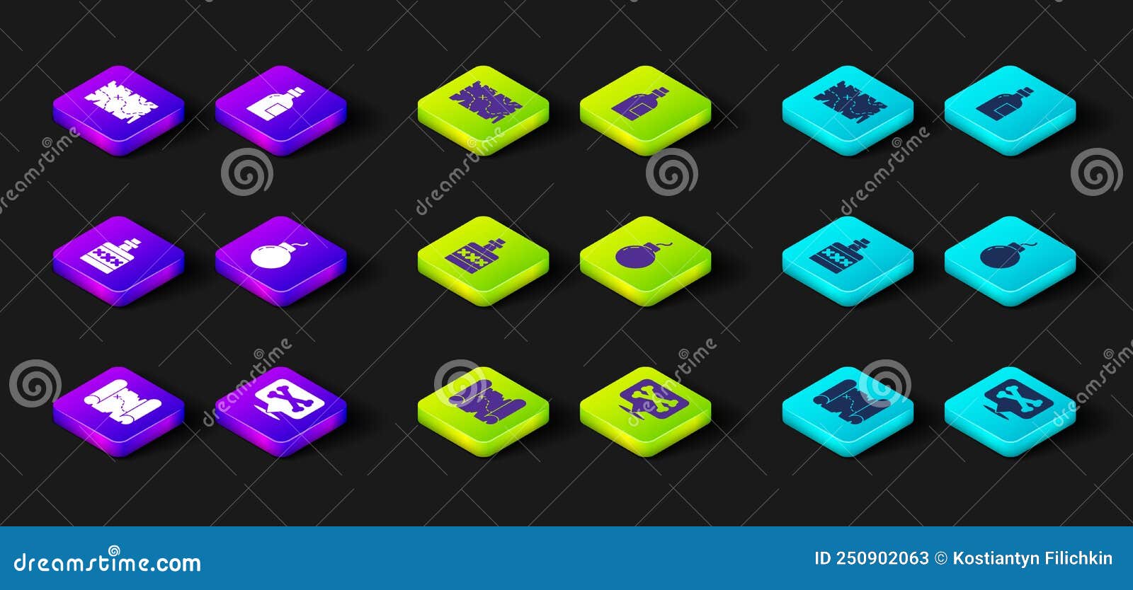 Set Pirate Treasure Map, Location Pirate, Alcohol Drink Rum, Bomb Ready ...